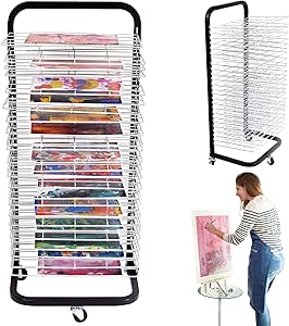 Amazon.com - Art Drying Rack For Classroom | Functional & Mobile Paint ...