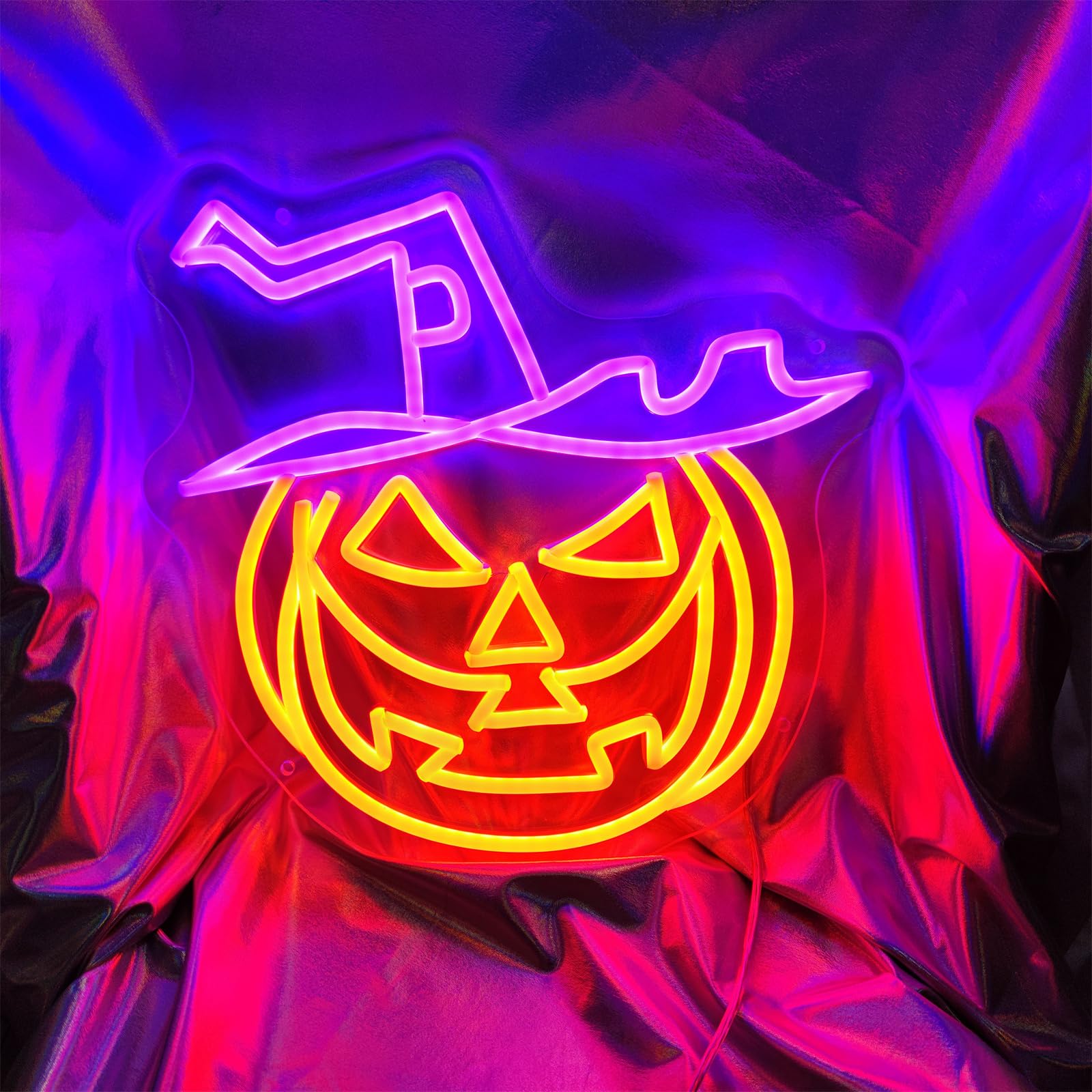 Amazon.com : Halloween Pumpkin Neon Signs for Wall Decor,13.2 * 12.8 ...
