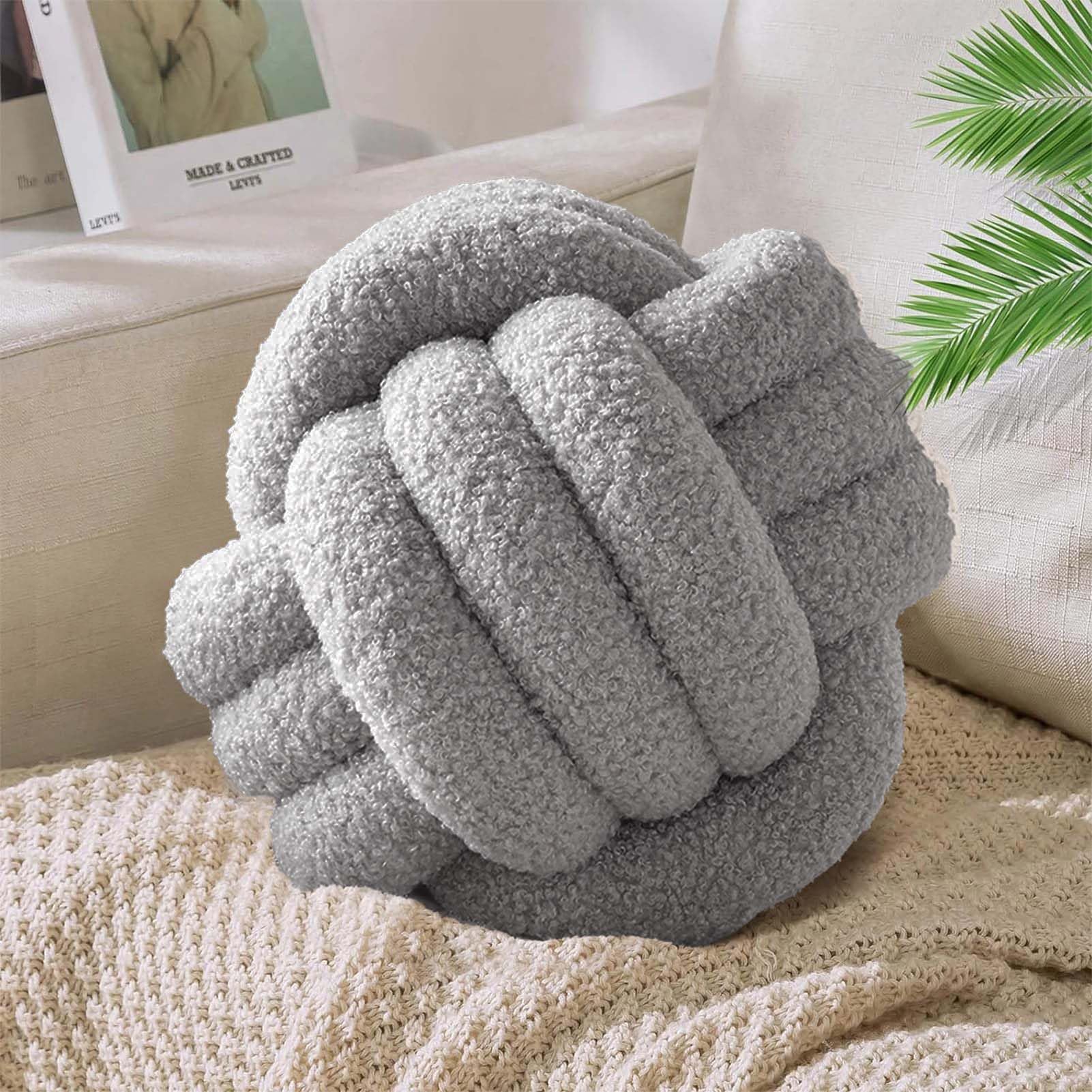 Amazon.com: warmway Soft Knot Ball Pillows,Round Plush Throw Pillow ...