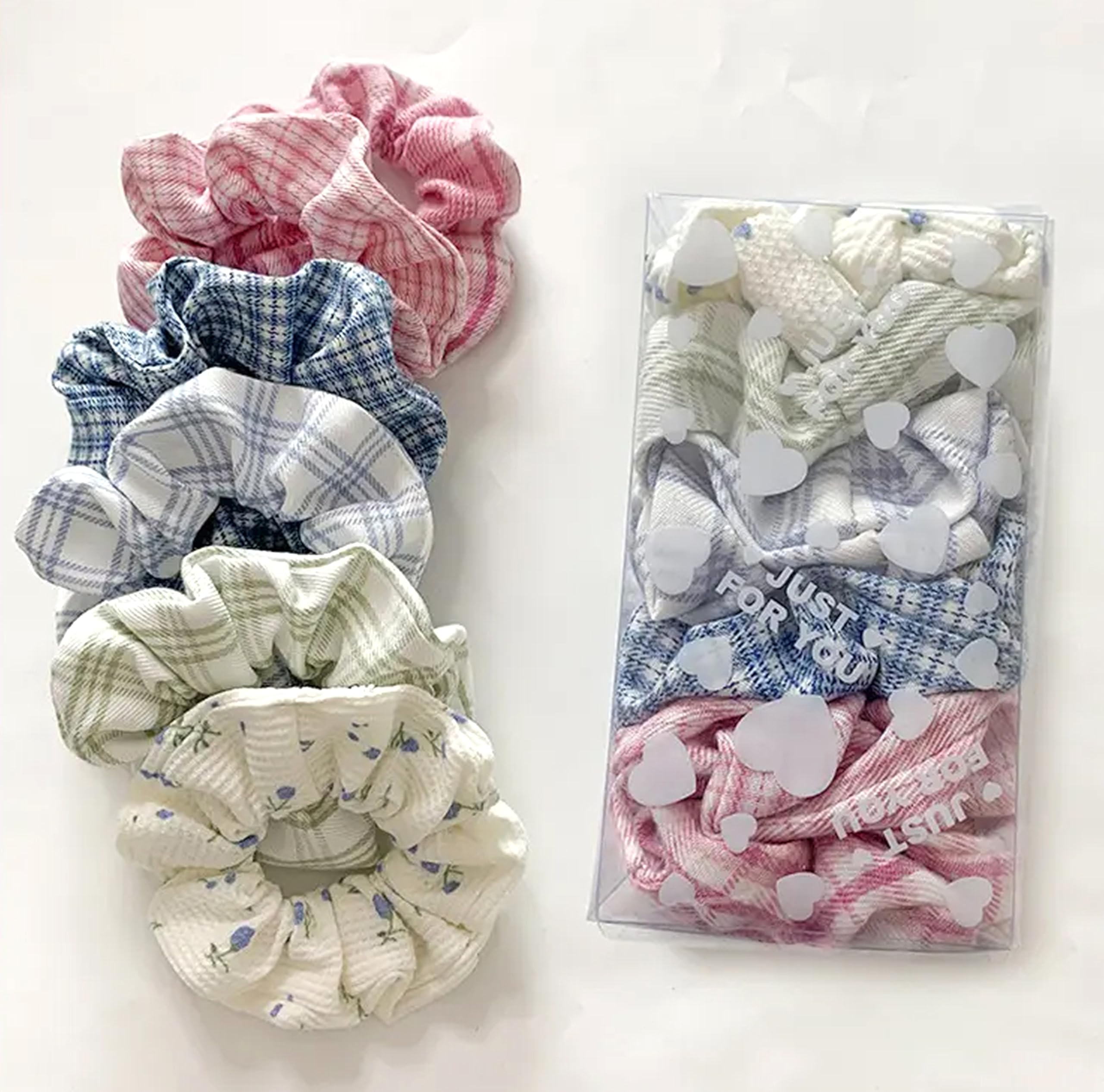 MTWC 6 Pcs Hair Scrunchies for Girls, Silk Scrunchies for Hair, Satin ...