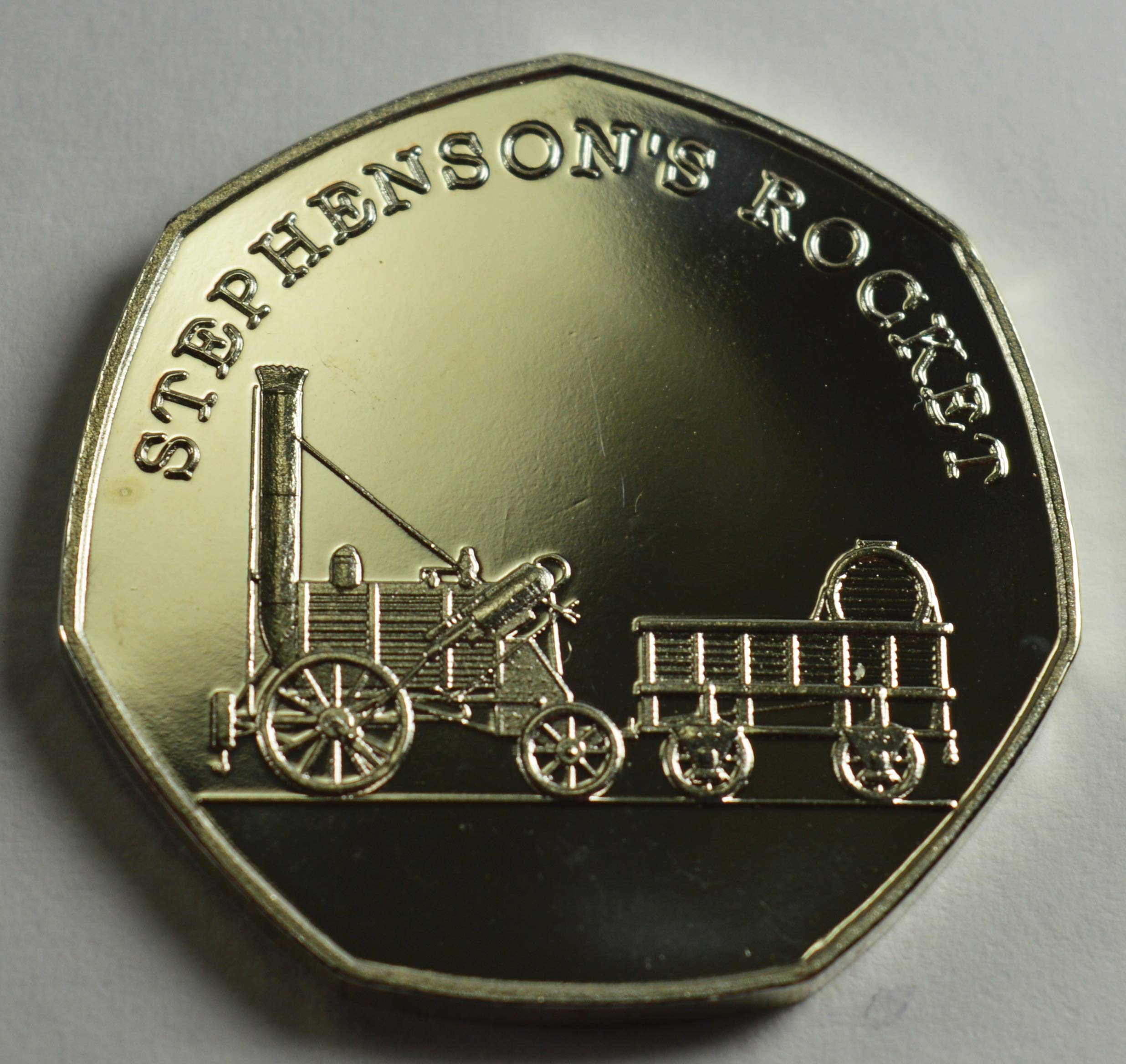Buy STEPHENSON'S ROCKET Steam Engine Silver Commemorative Coin Albums ...