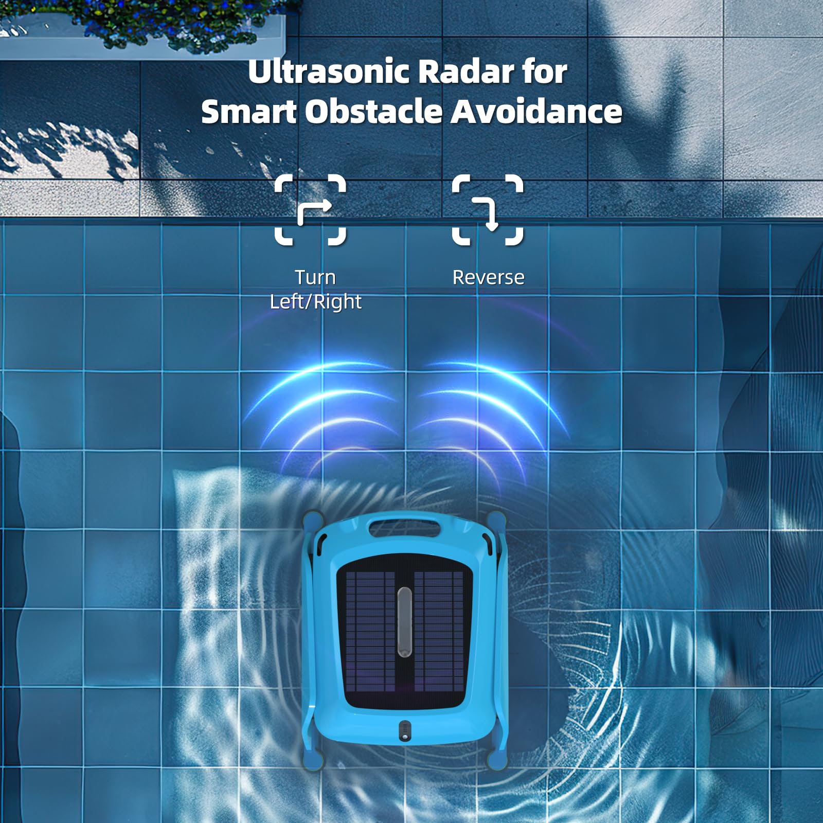 Snapklik.com : SMONET Robotic Solar Pool Skimmer Cleaner: Cordless ...