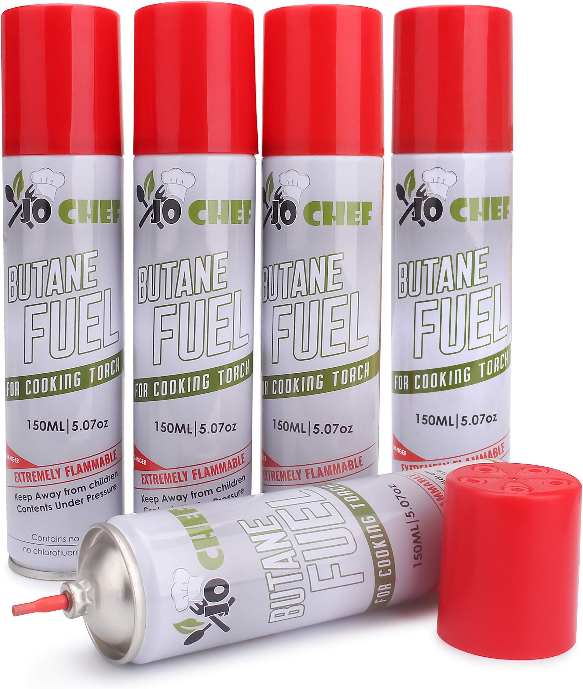 Amazon.com: Jo Chef Butane Fuel Refill, 150 ml 5.07 oz, Lighter Butane ...