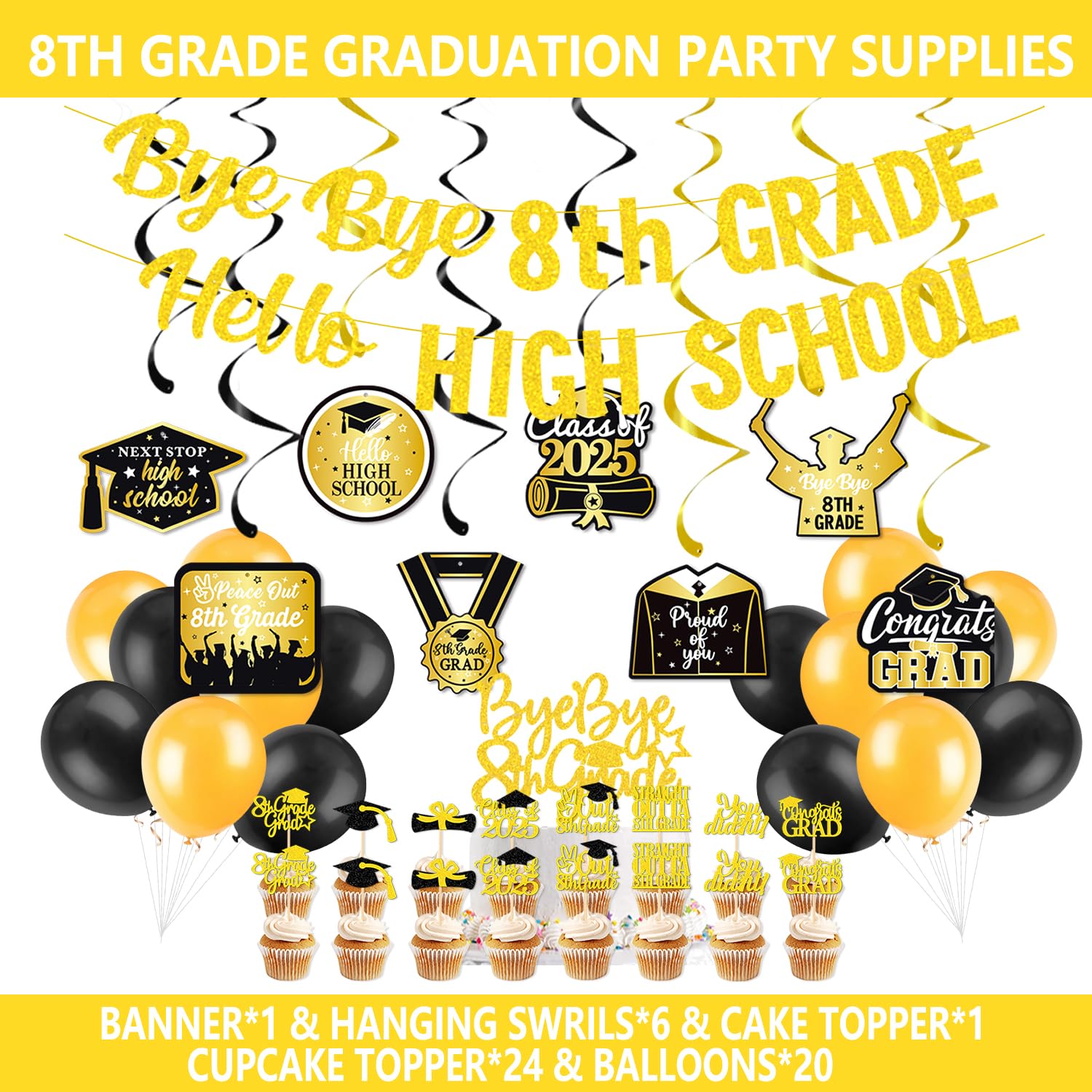 8th Grade Graduation Banner Congrats Grad Banner Graduation Banner