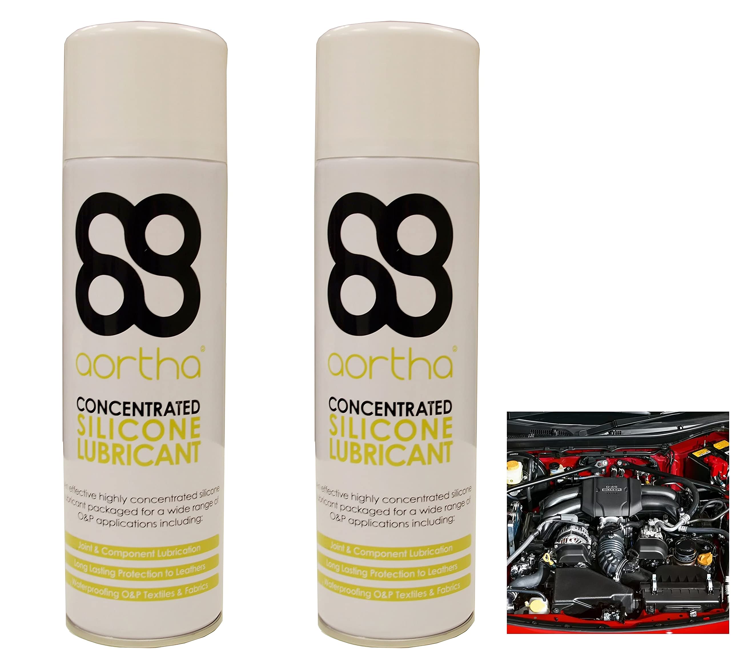 Silicone Lubricant Spray 2 x Jumbo 500ml Cans - (2 Units) for ...