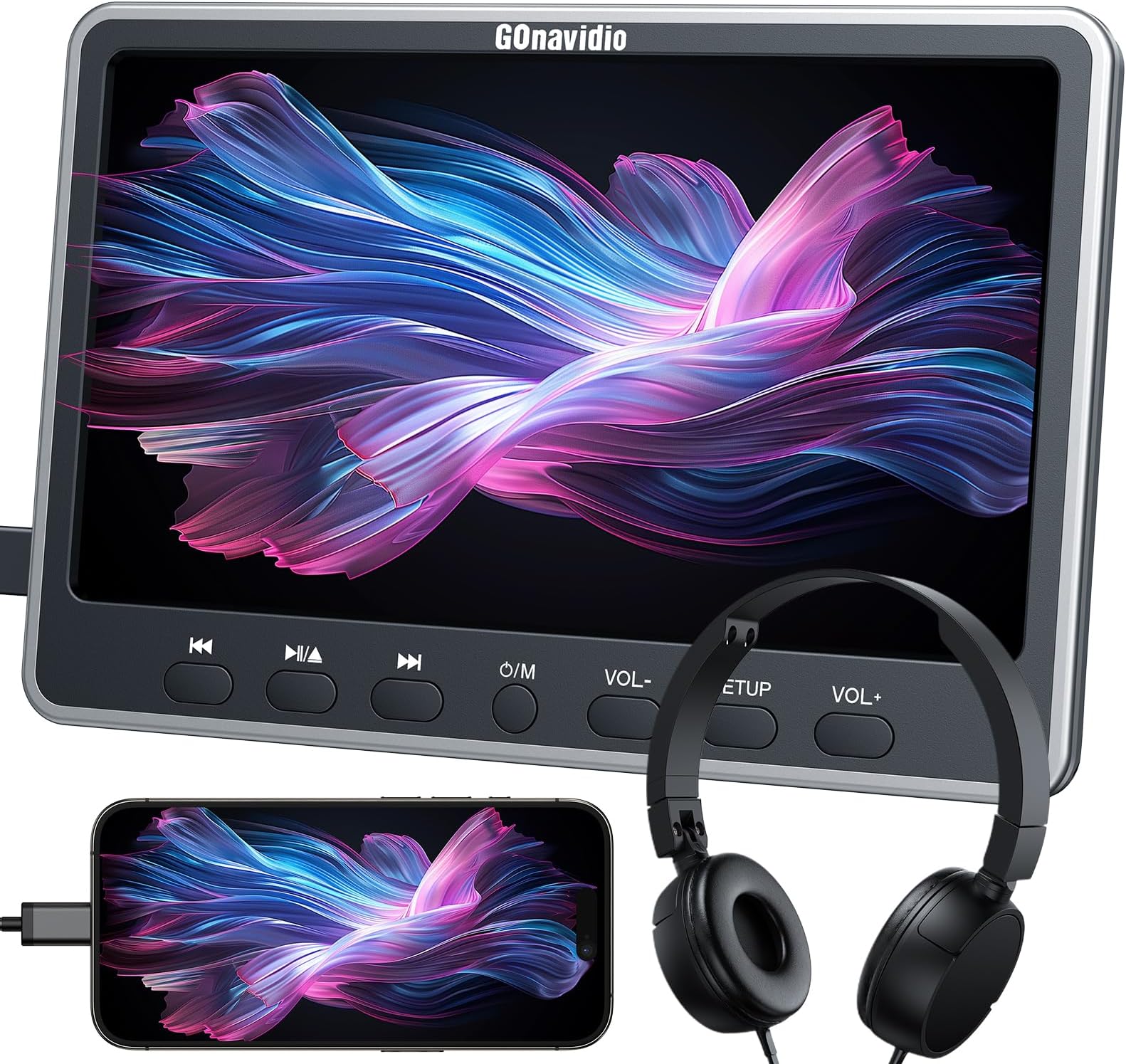 Amazon.com: 10.1 Inch Android 12 Portable Car TV Monitor for Back Seat ...
