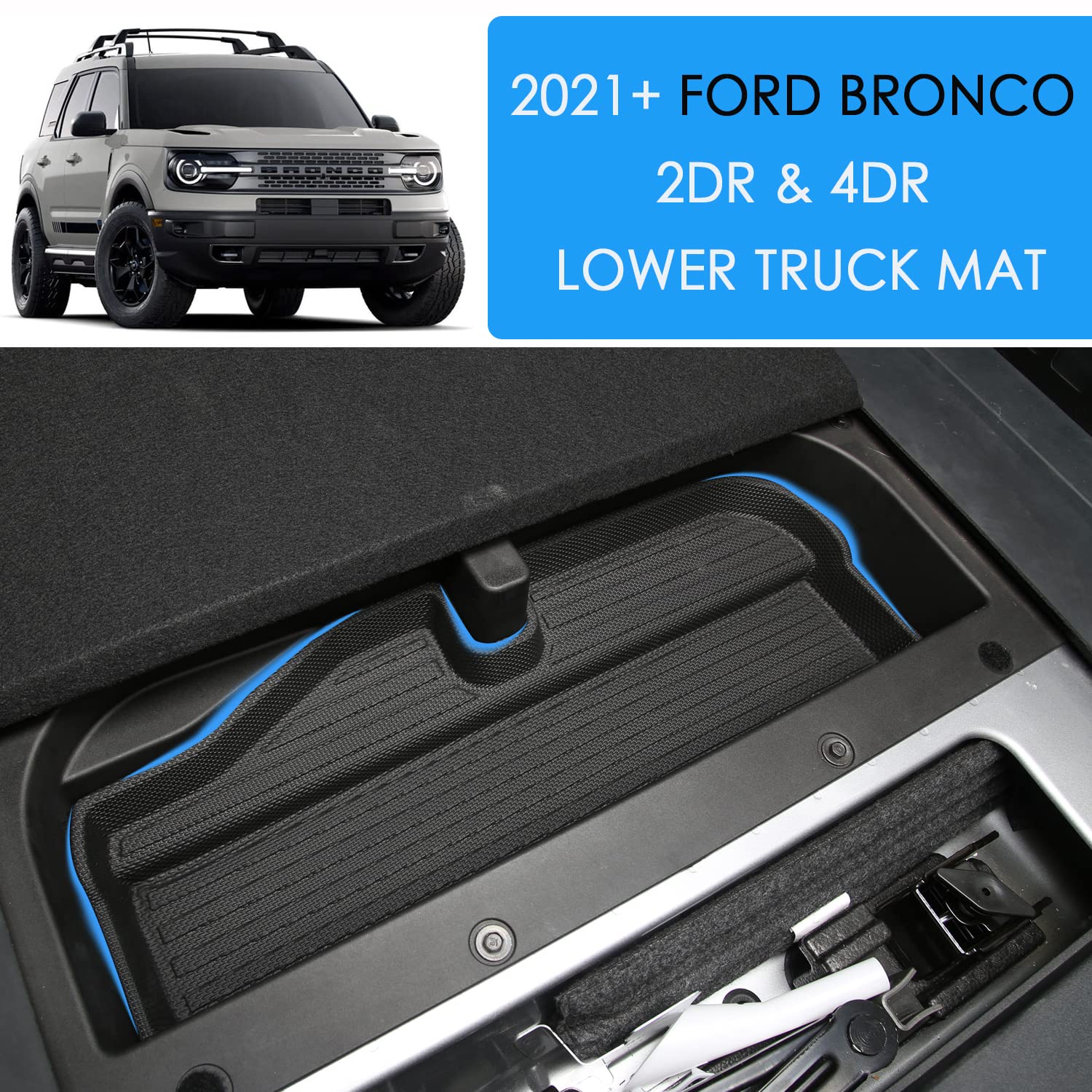 Snapklik.com : For Ford Bronco Rear Trunk Mat - Waterproof & Odorless ...