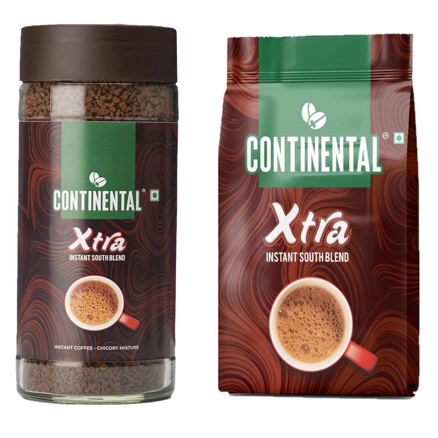 Continental Coffee Xtra Coffee Powder 200G Jar + 200G Refill Pouch ...