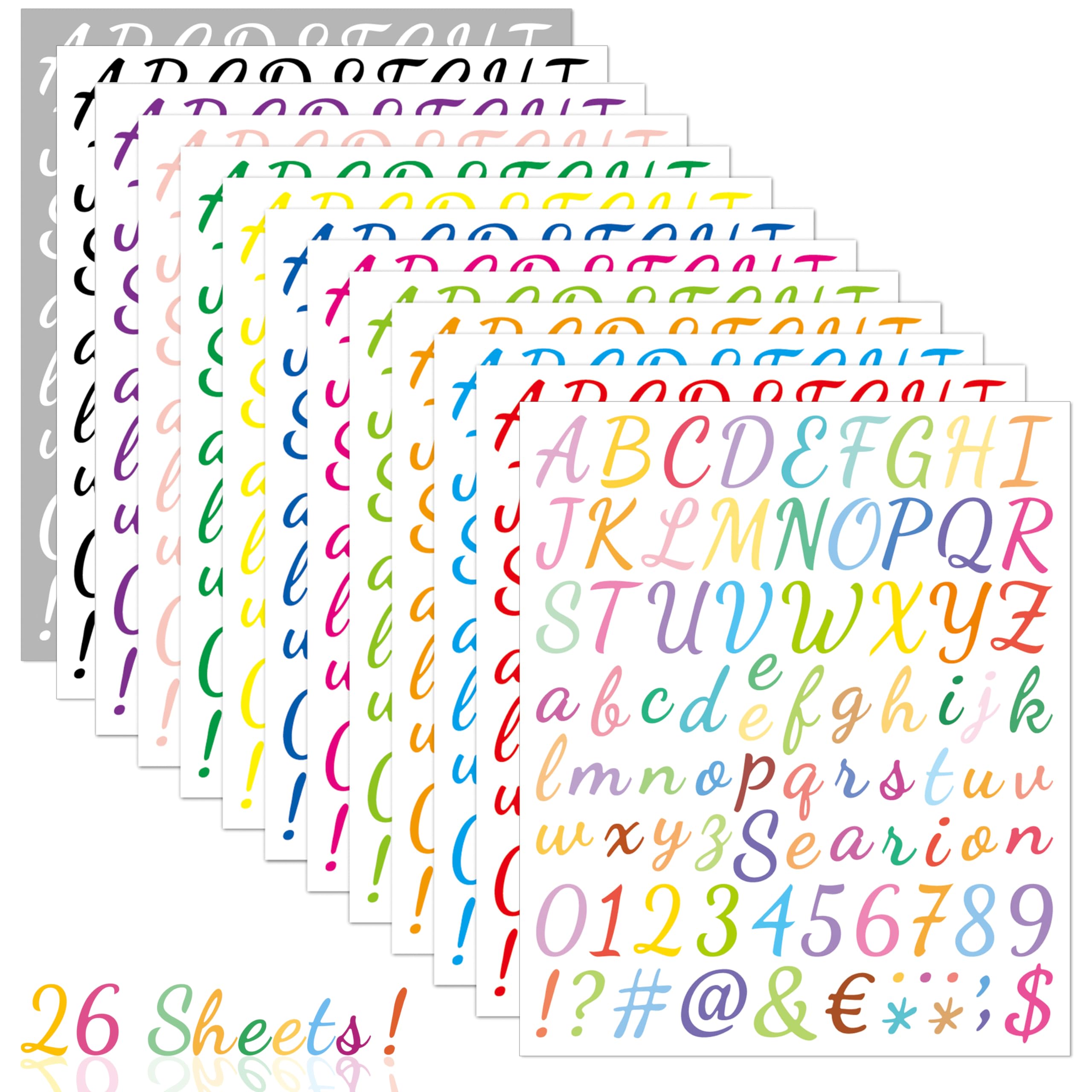 Snapklik.com : AVERZELLA 2106 PCS 26-Sheet Vinyl Letter Stickers 1 Inch ...