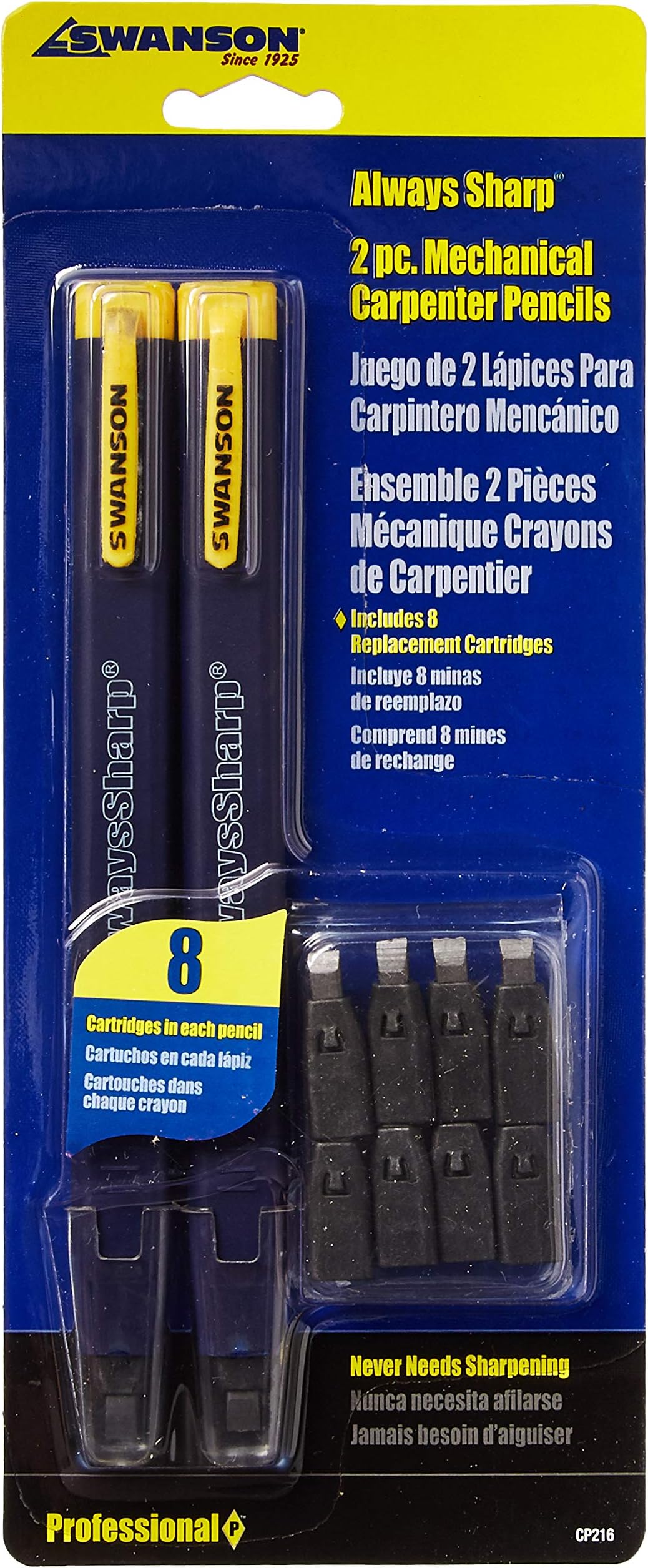 Amazon.com: Swanson Tool AlwaysSharp Refillable Carpenter Pencil