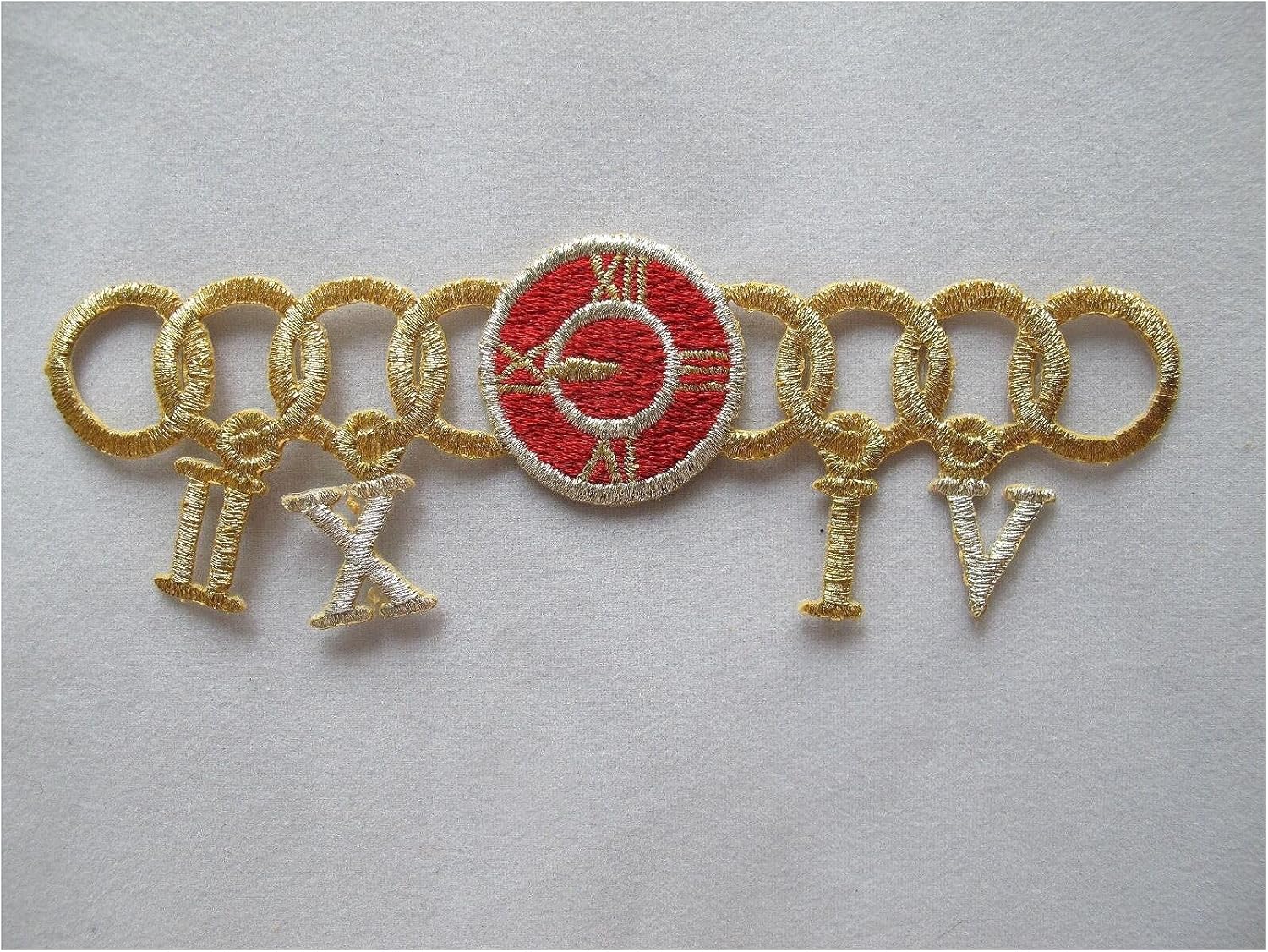 Amazon.com: 5'x1-1/2' #2426 Gold Chain,Black,Red Watch,Roman Numeral ...