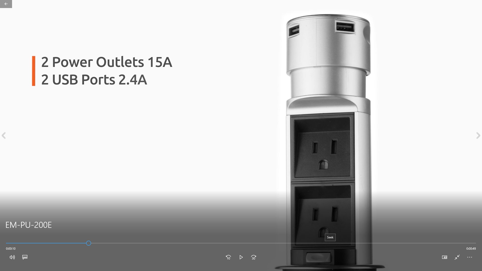 Watch Link2Home Space Saver Pop Up Outlet Station with USB, 2 Power ...