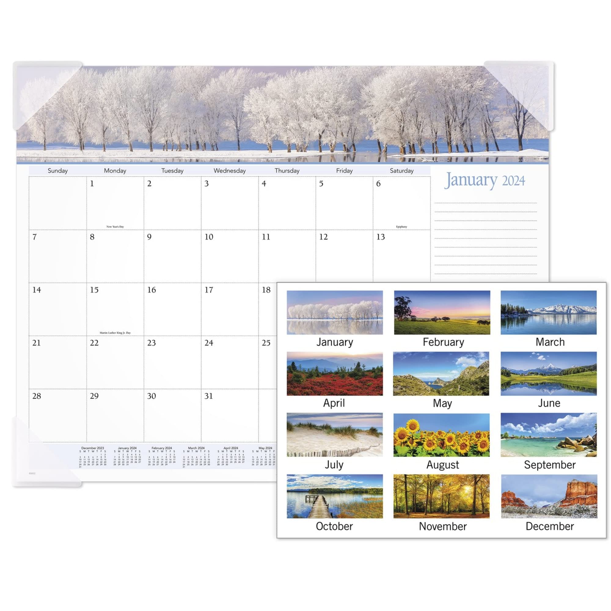 Snapklik.com : 2025 AT-A-GLANCE Panoramic Landscape Monthly Desk Pad