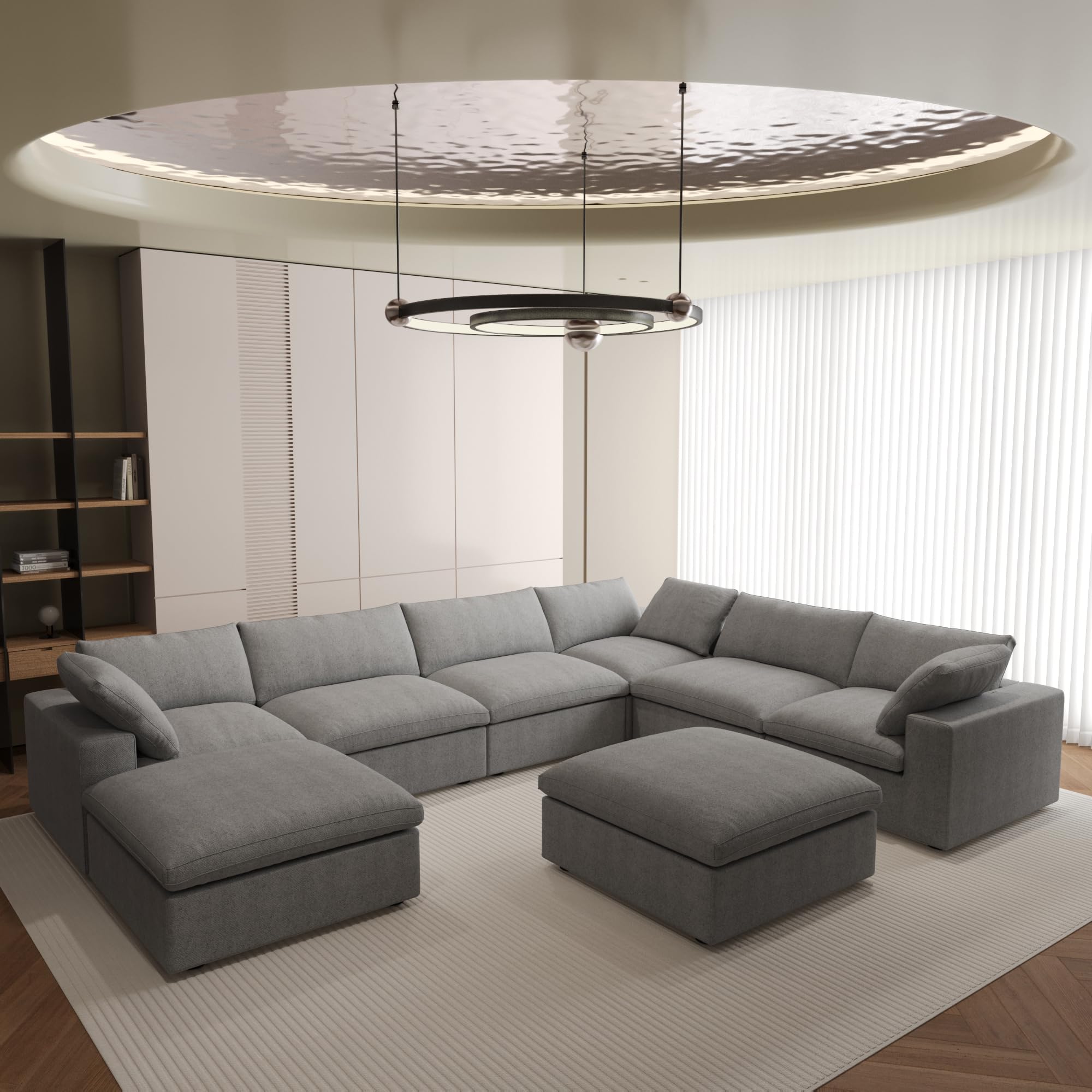 Amazon.com: WJShome Cloud Couch, Oversized Modular Sectional Sofa,Down ...