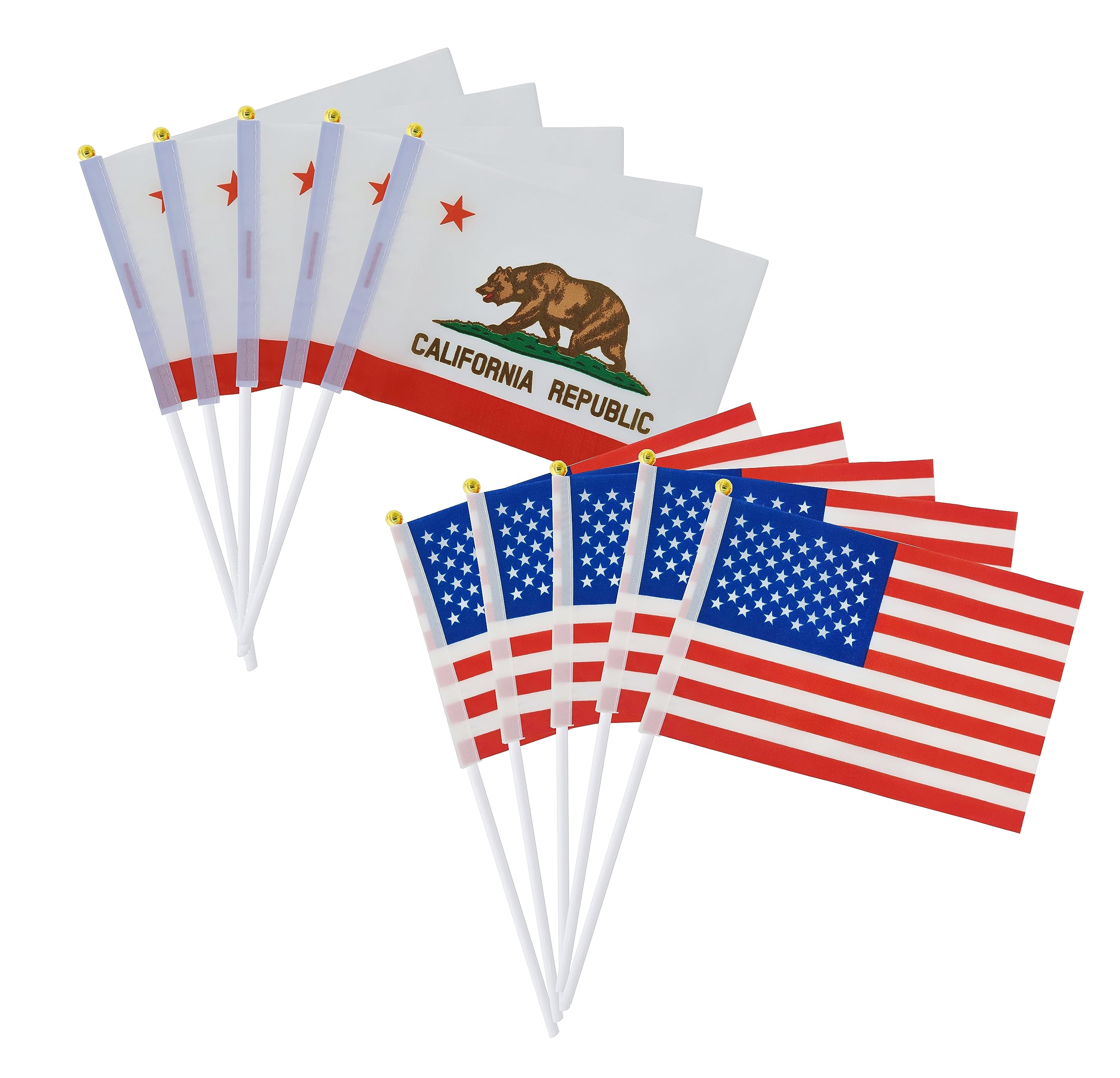 Amazon.com: 50 Pack American And 50 Pack California State Flag,Hand ...