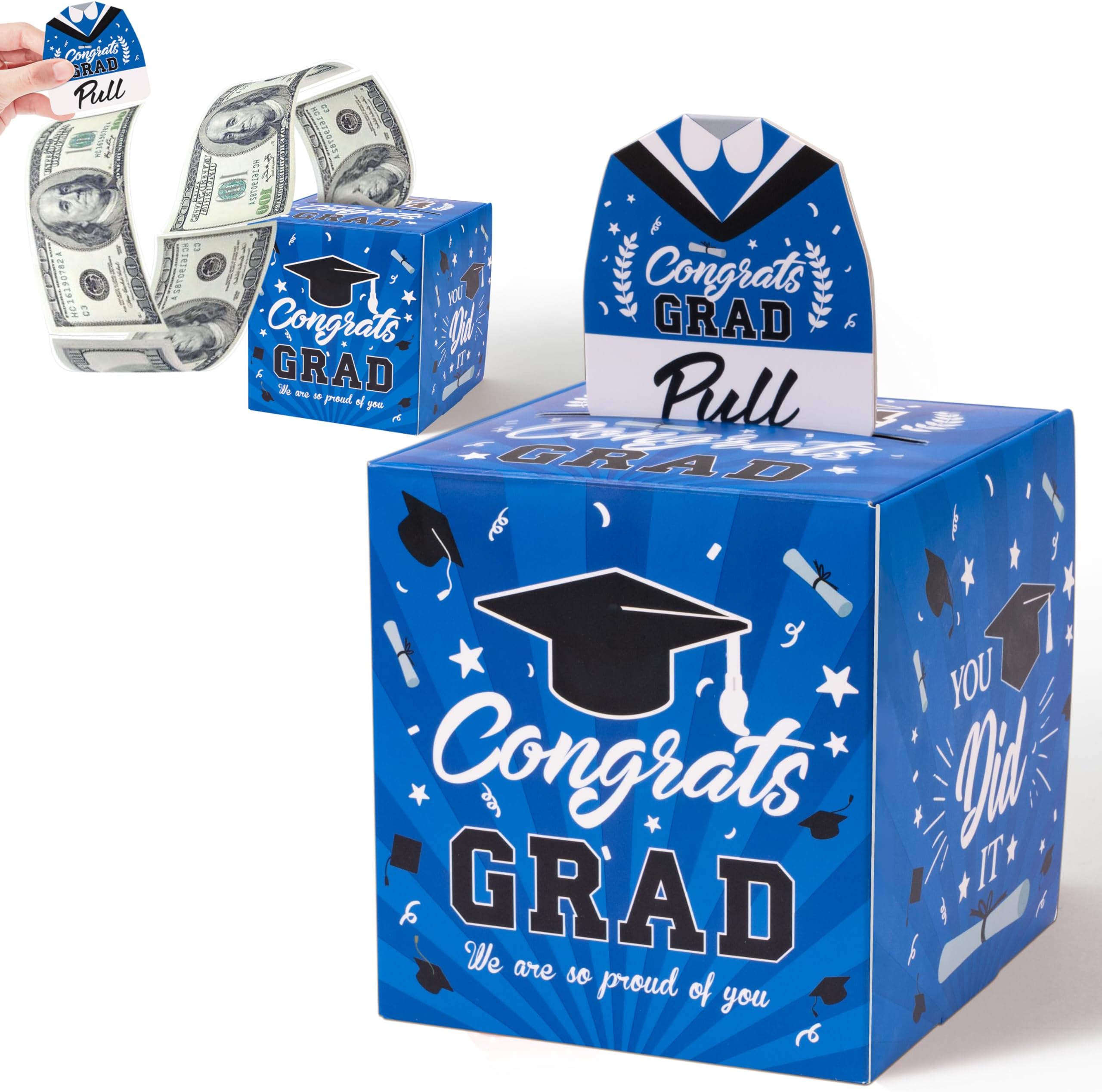 Amazon.com : Xqumoi Graduation Money Box for Cash Gift Pull ...