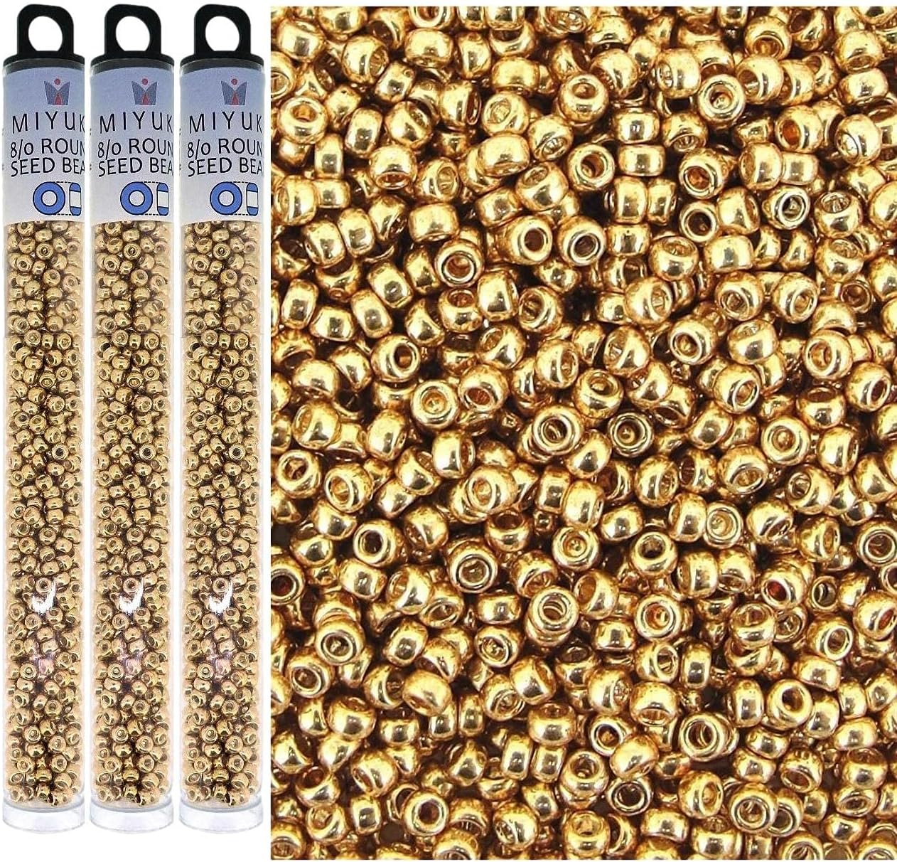 Amazon.com: Bundle of 3 Colors: Czech MiniDuo Two-Hole Seed Beads ...