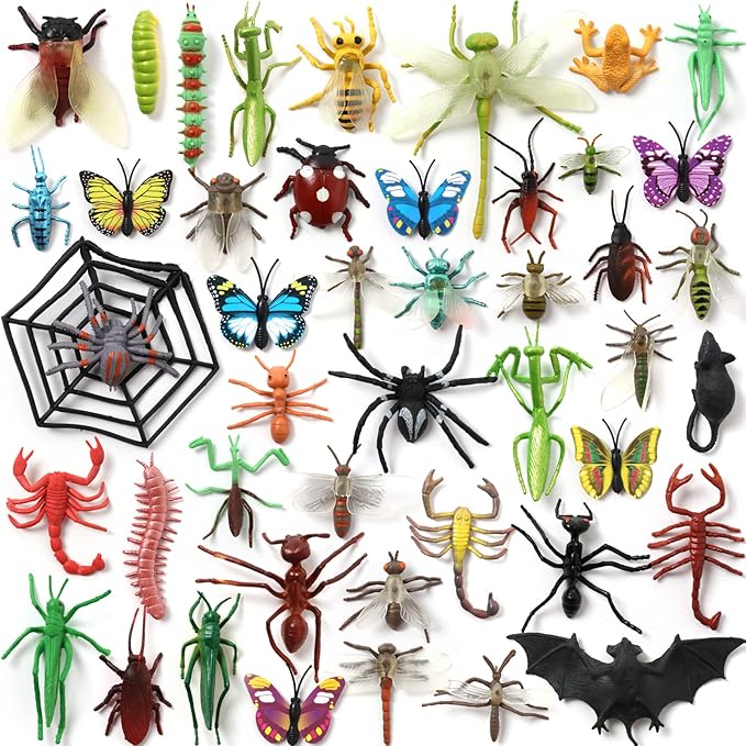 Amazon.com: DOITEM Realistic Insect Toy Figures for Kids, 45Pack ...