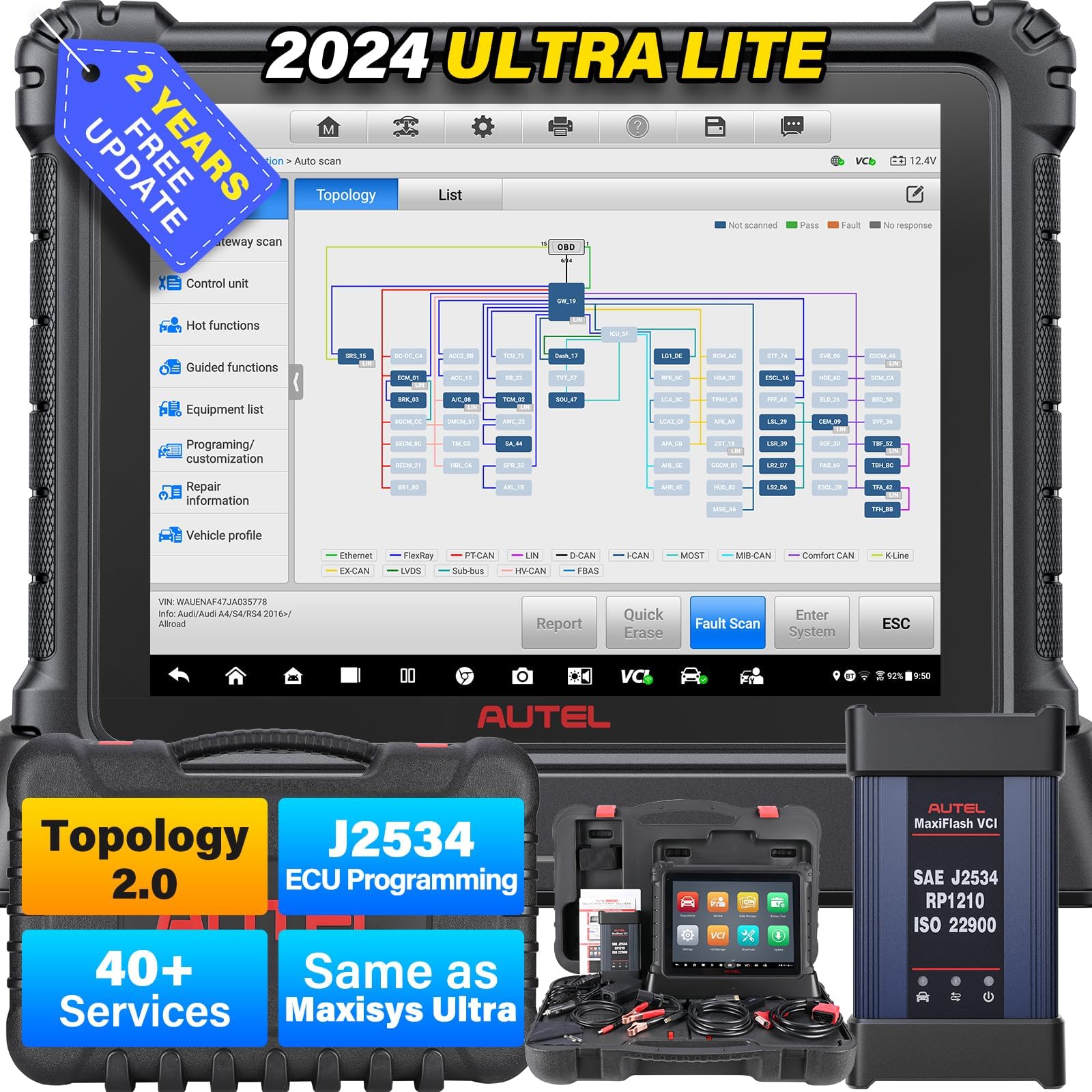 Autel Maxisys Elite II PRO OBD2 Diagnosegerät 2024 Diagnose Scan Tool ...
