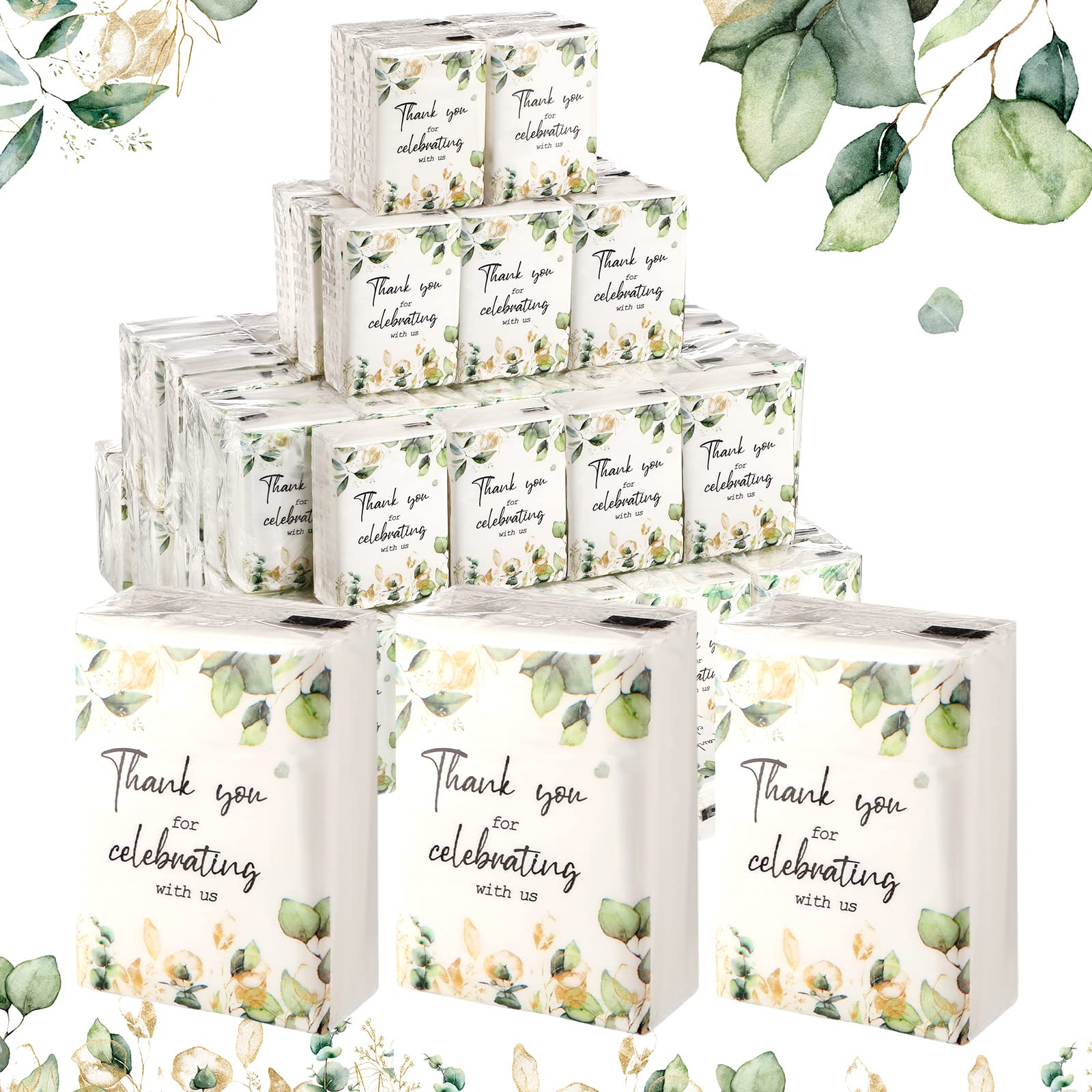 Amazon.com: 100 Pcs Wedding Facial Tissues Welcome Bags Mini Pocket ...