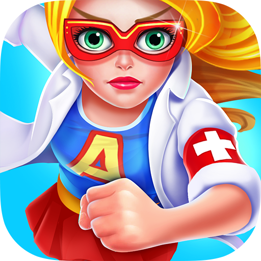 Superwoman Cartoon Doctor Super Doctor Female With Face Mask And Hero