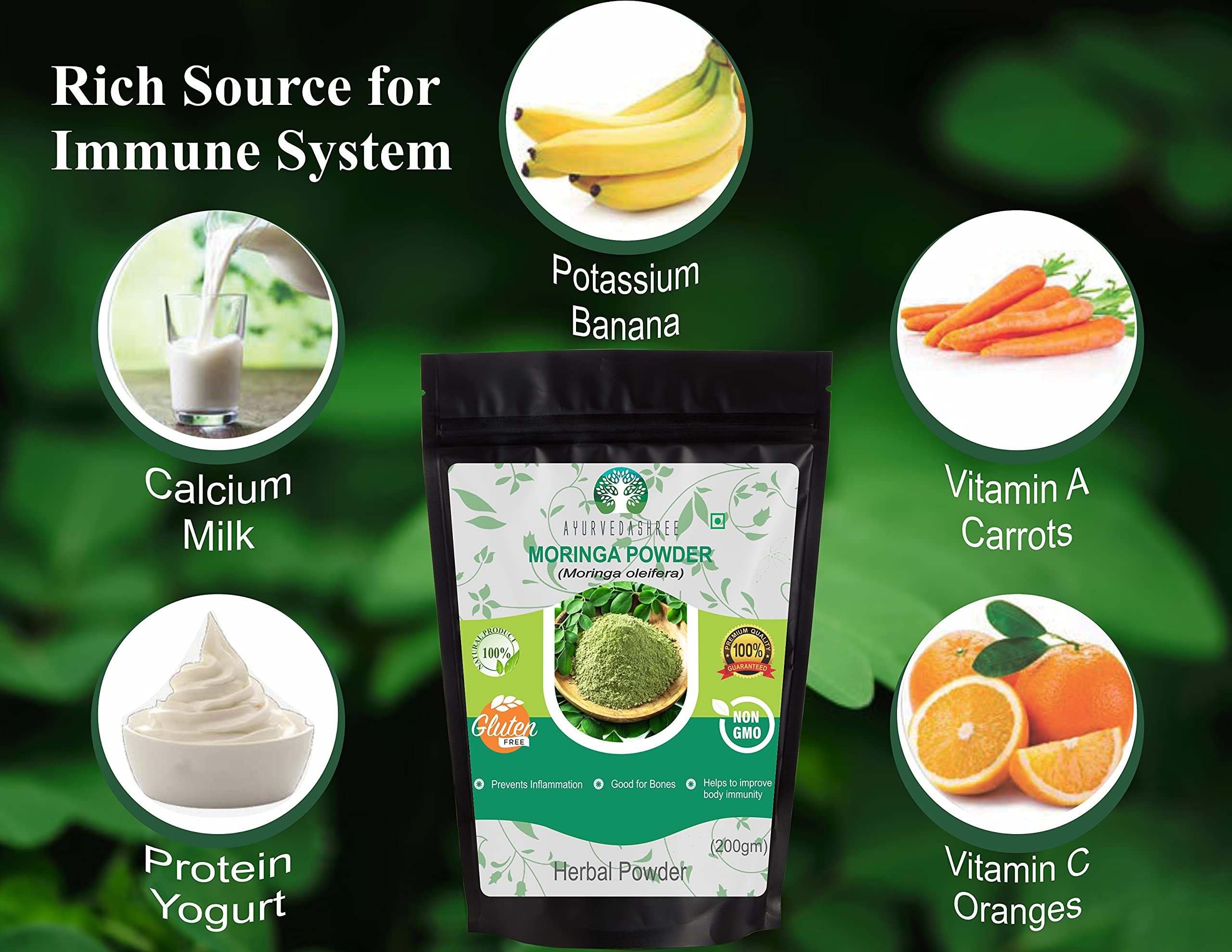 Snapklik.com : Moringa Leaf Powder 200 Gm I Moringa Olifera Powder I ...