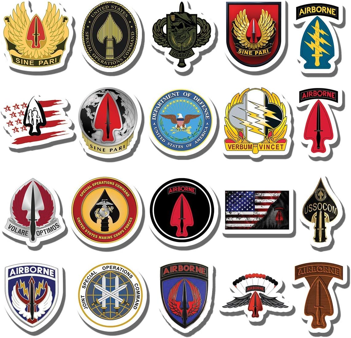 Amazon.com: 20 PCS Stickers Pack Usasoc Aesthetic Vinyl Colorful ...