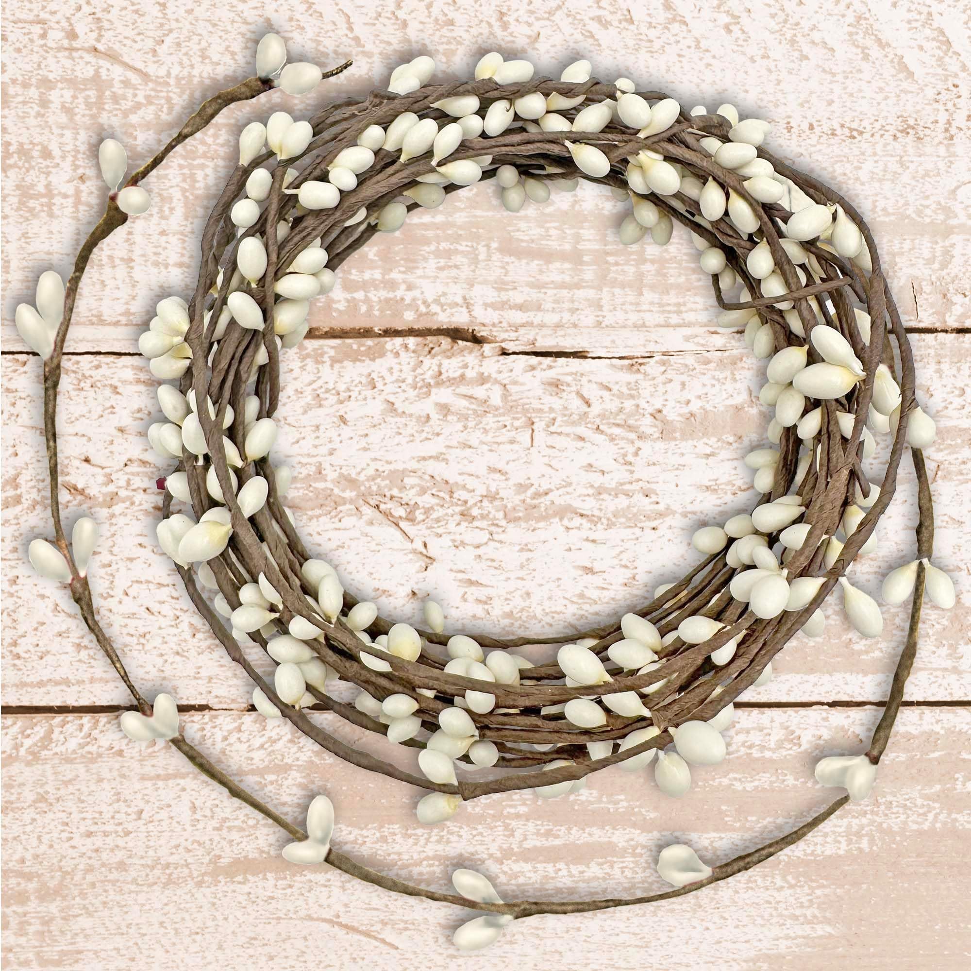 Amazon.com: Wispy Pip Wrap Garland Ivory Berries Country Primitive ...