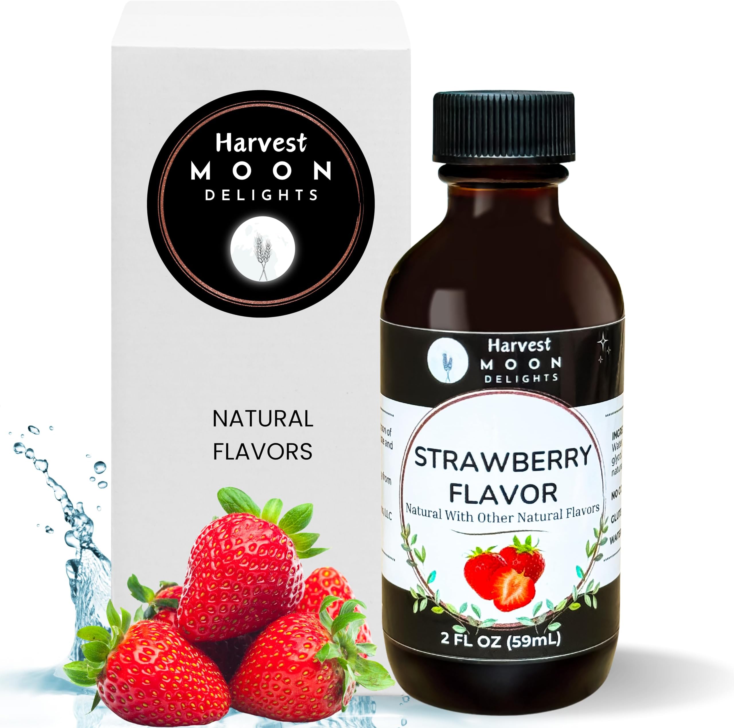 Amazon.com: Natural Strawberry Flavor Extract - 2 oz - Water-Soluble ...