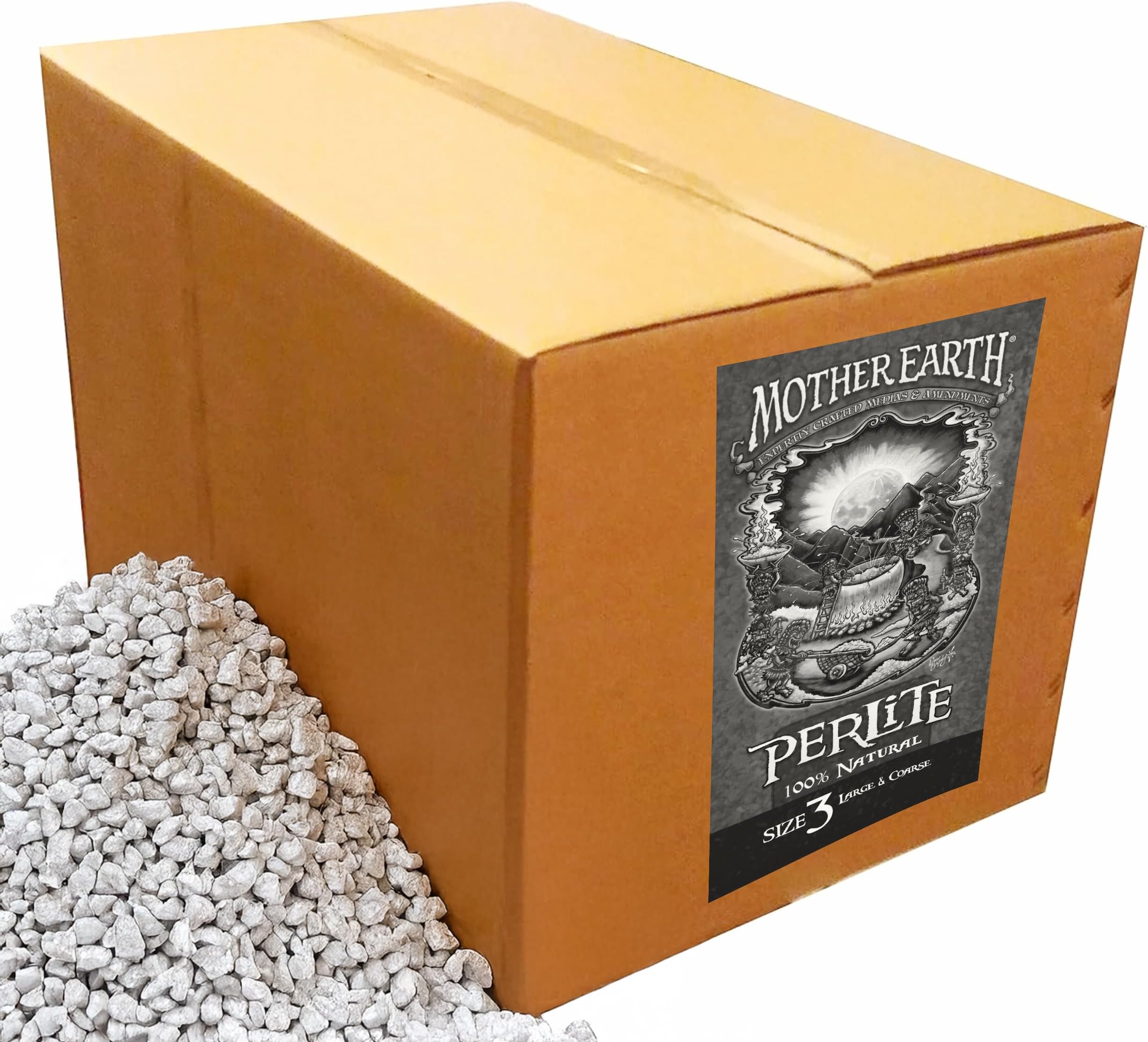 Amazon.com : Mother Earth Perlite Natural, Size 3 Large and Coarse ...