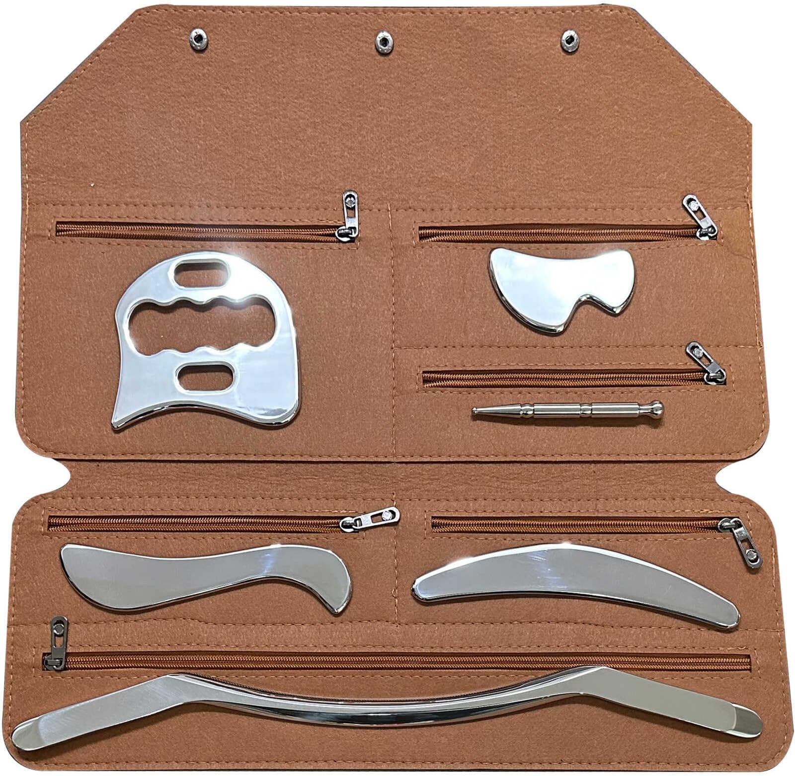 Amazon.com: Robulove 6 in 1 IASTM Tool Set Muscle Scraper Set Stainless ...