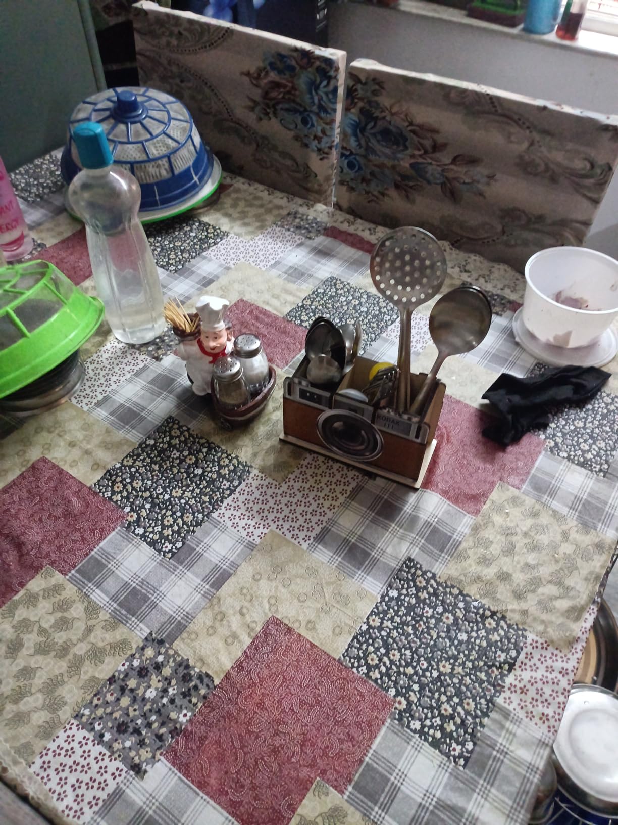 RAG28 Wooden Vintage Camera Style Cutlery Holder for Dining Table ...