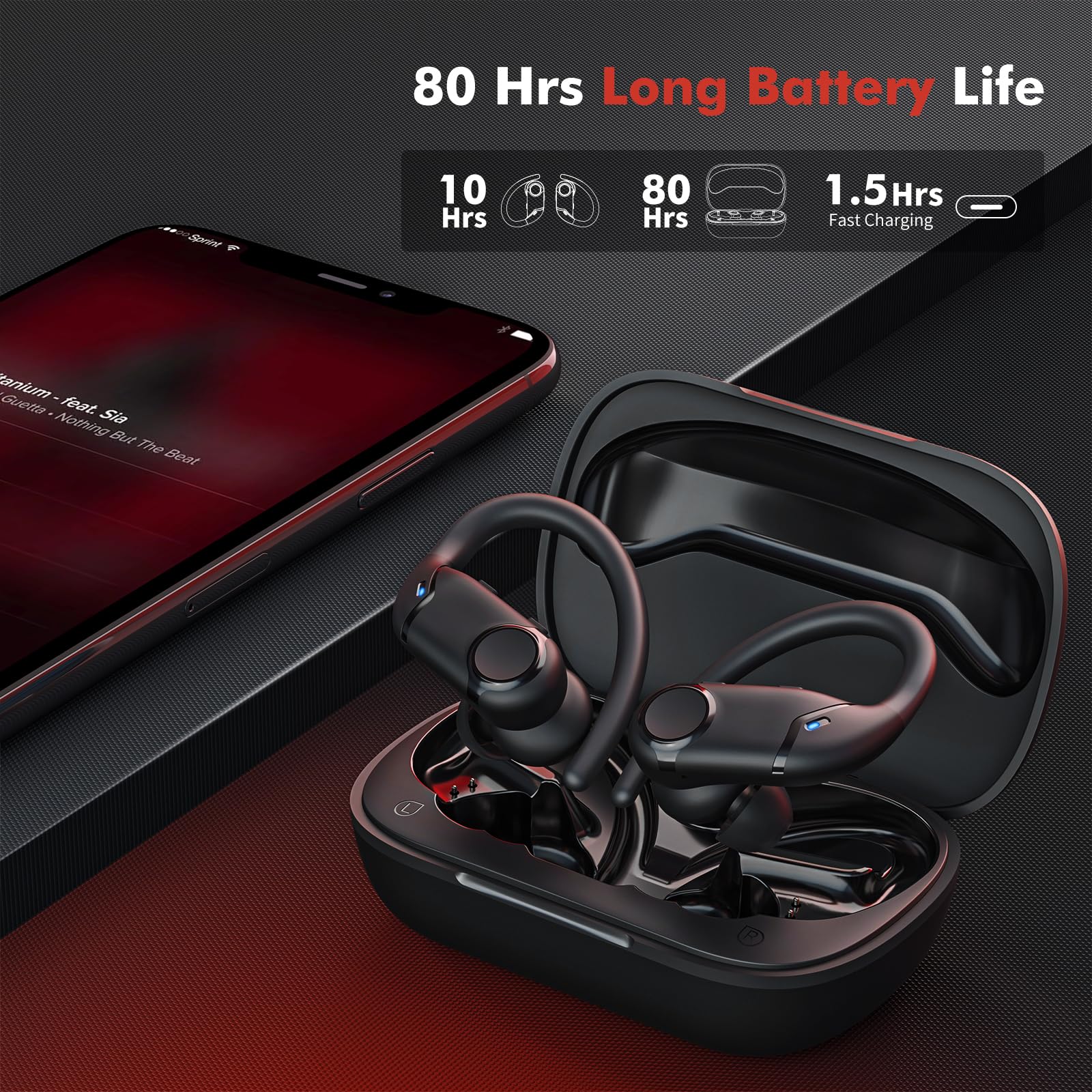 Snapklik.com : Catitru Wireless Earbuds Bluetooth Headphones 80Hrs ...