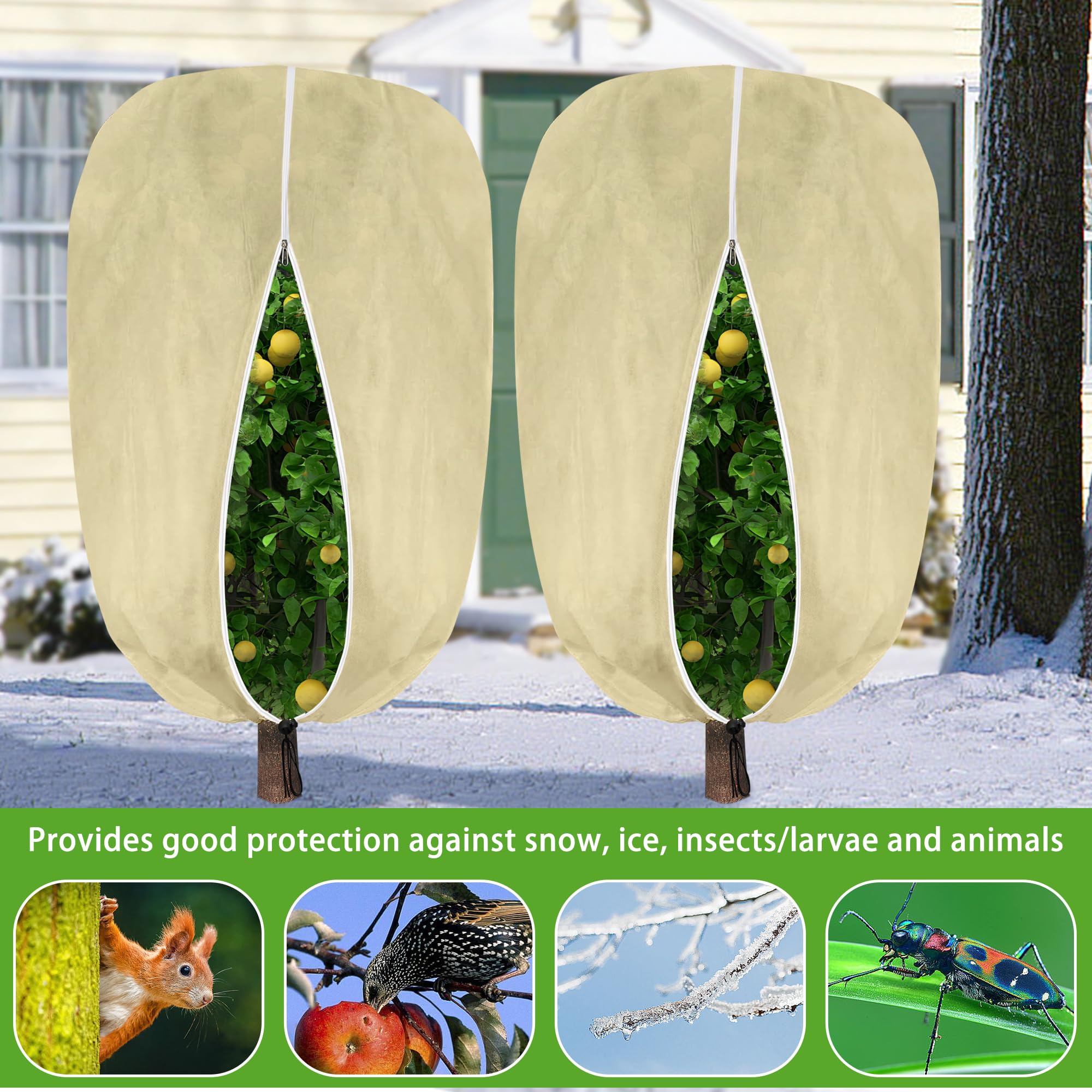 Tree Covers Freeze Protection TCBWFY 95x80 Inch Huge Plant Covers ...