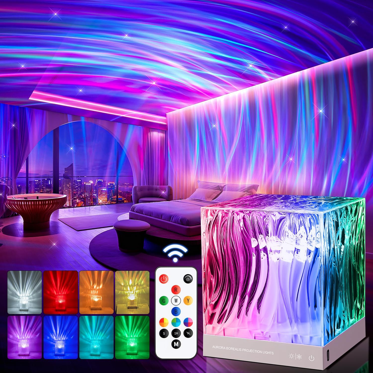 Northern Lights Projector+162 Lighting Modes, 10 Dimmable Brightness ...