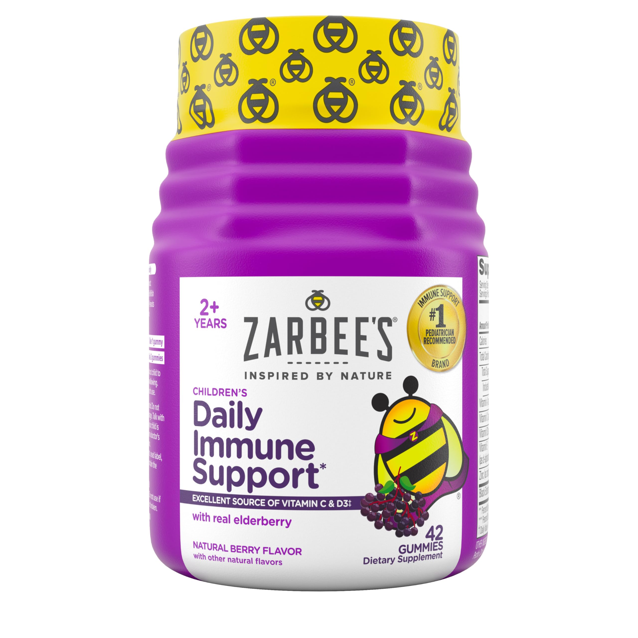 Amazon.com: Zarbee's Elderberry Gummies For Kids, Immune Support With ...