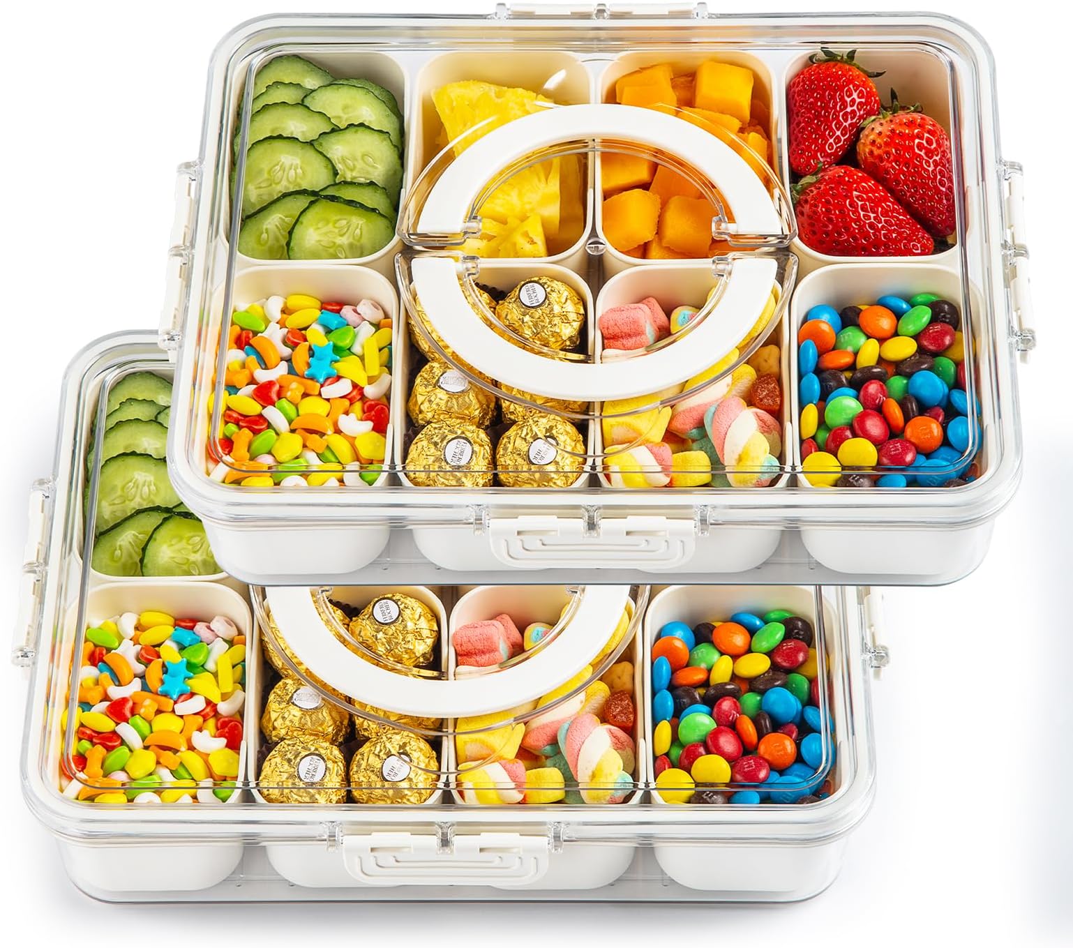 Amazon.com - TOGGOT Portable Snackle Box Container - Divided Serving ...