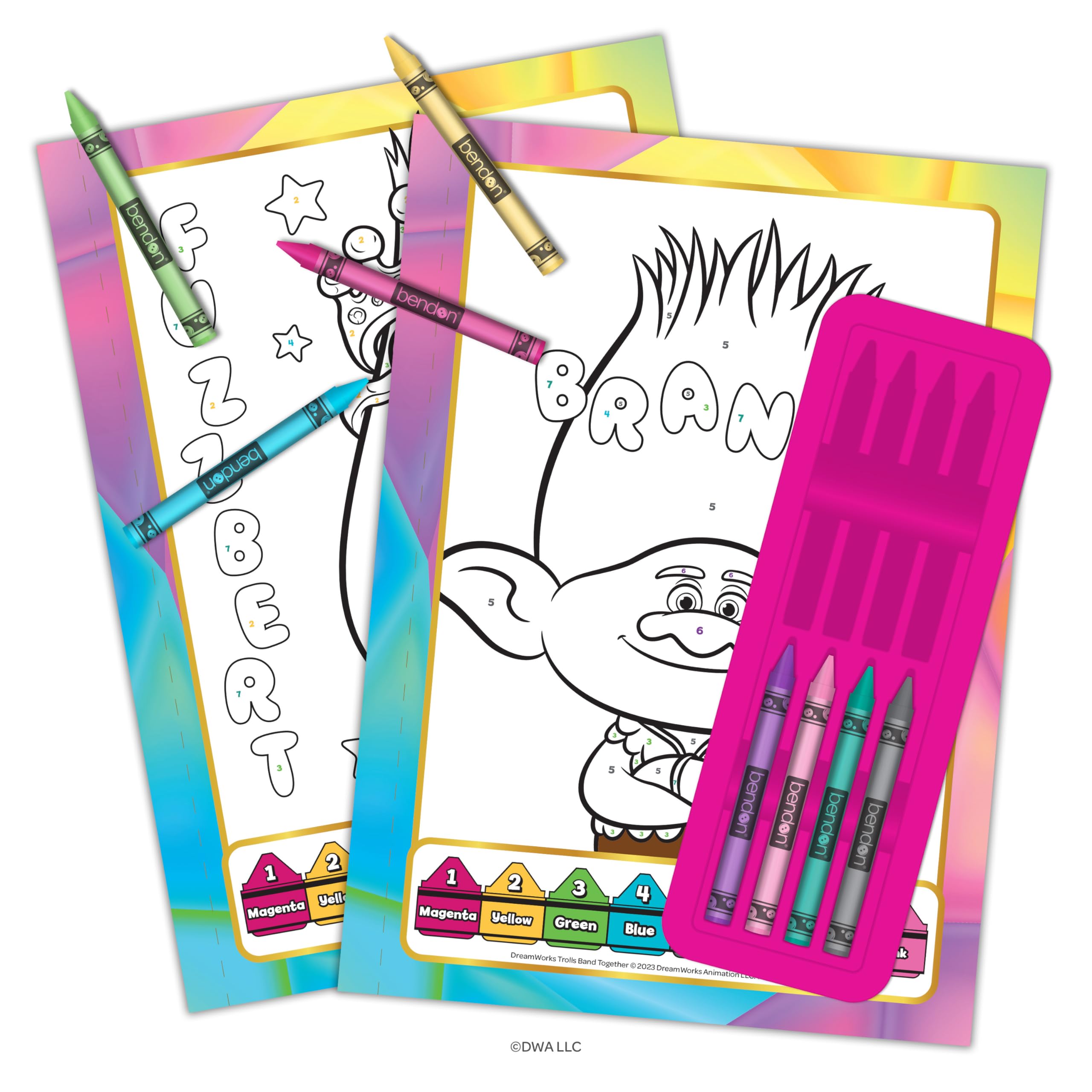 Snapklik.com : Dreamworks Trolls Band Together 32-page Color By Number ...