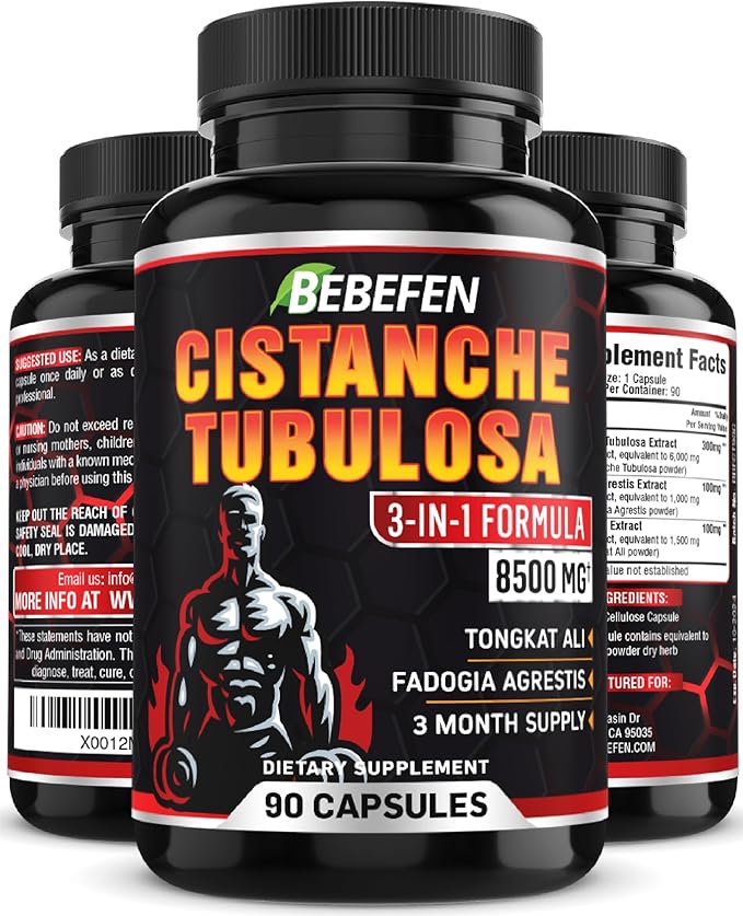 Cistanche Tubulosa Capsules 8500mg with Fadogia Agrestis, Tongkat Ali ...