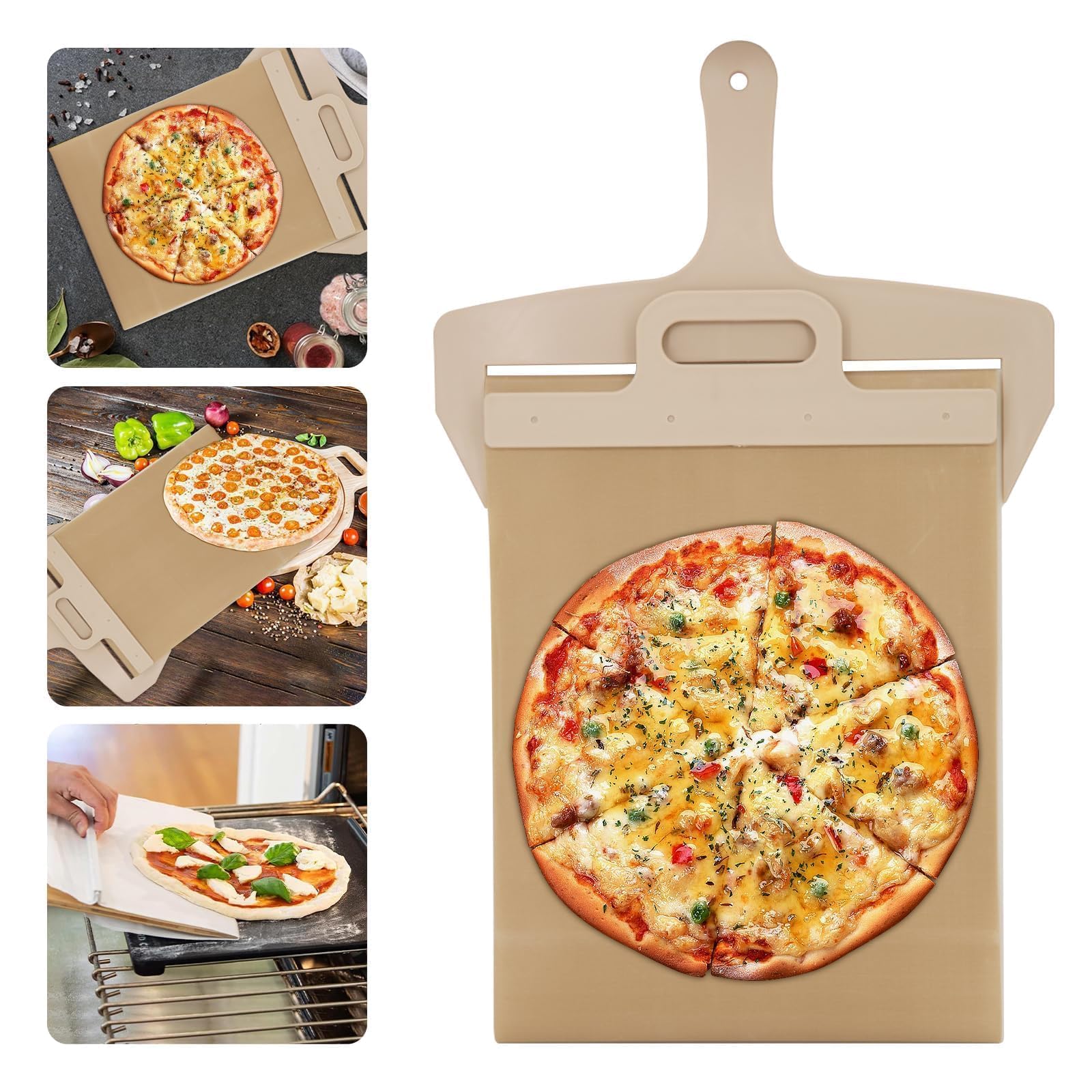 Sliding Pizza Peel, 11.8 x 22.8in Pizza Paddle Pizza Shovel with Handle ...