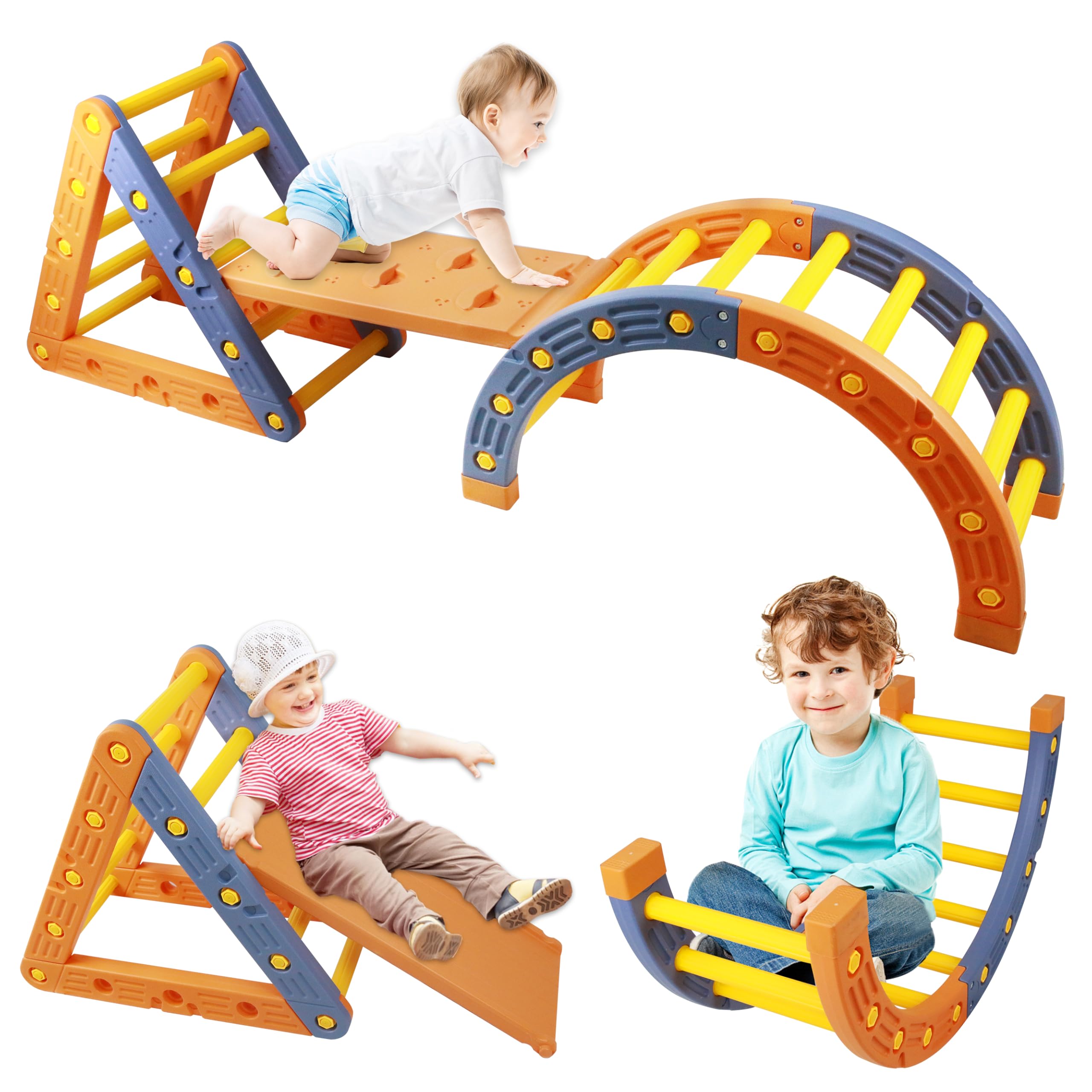 Amazon.com: Goldshire 5in1 Triangle Climbing Toys, Plastic Toddler ...