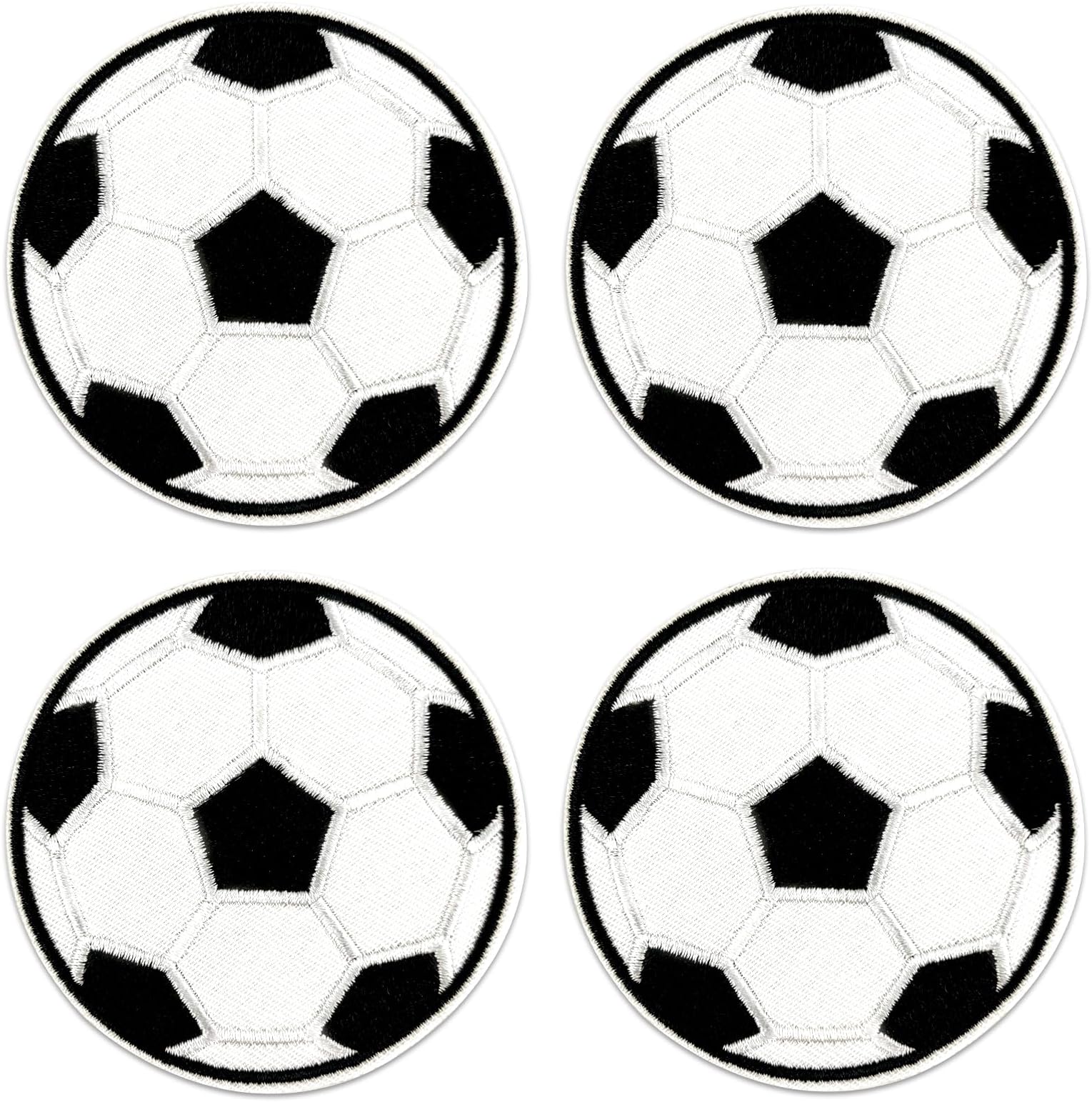 Amazon.com: Soccer Ball Embroidered Iron On Patch Applique Football ...
