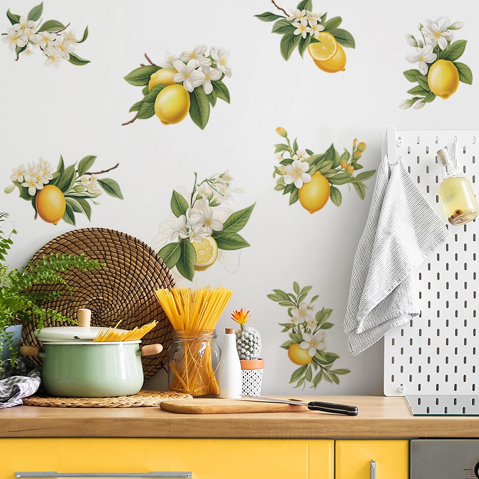 Amazon.com: 8 Pcs Lemons Wall Stickers, sacinora DIY Lemon Fruit Art ...