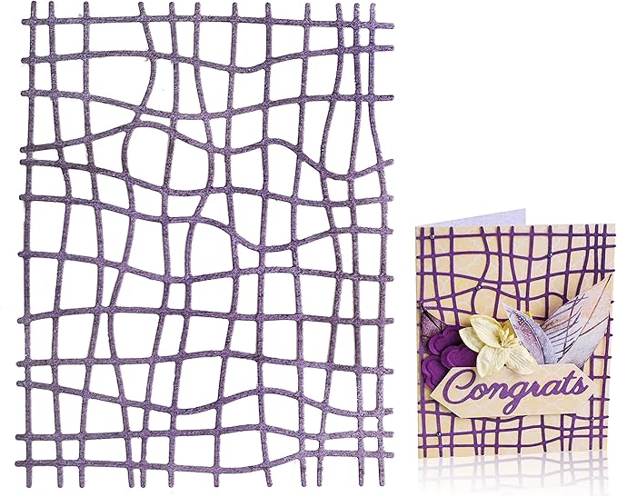 Amazon.com: Die Cut, Lattice Background Cutting Die – Large Metal Mesh ...