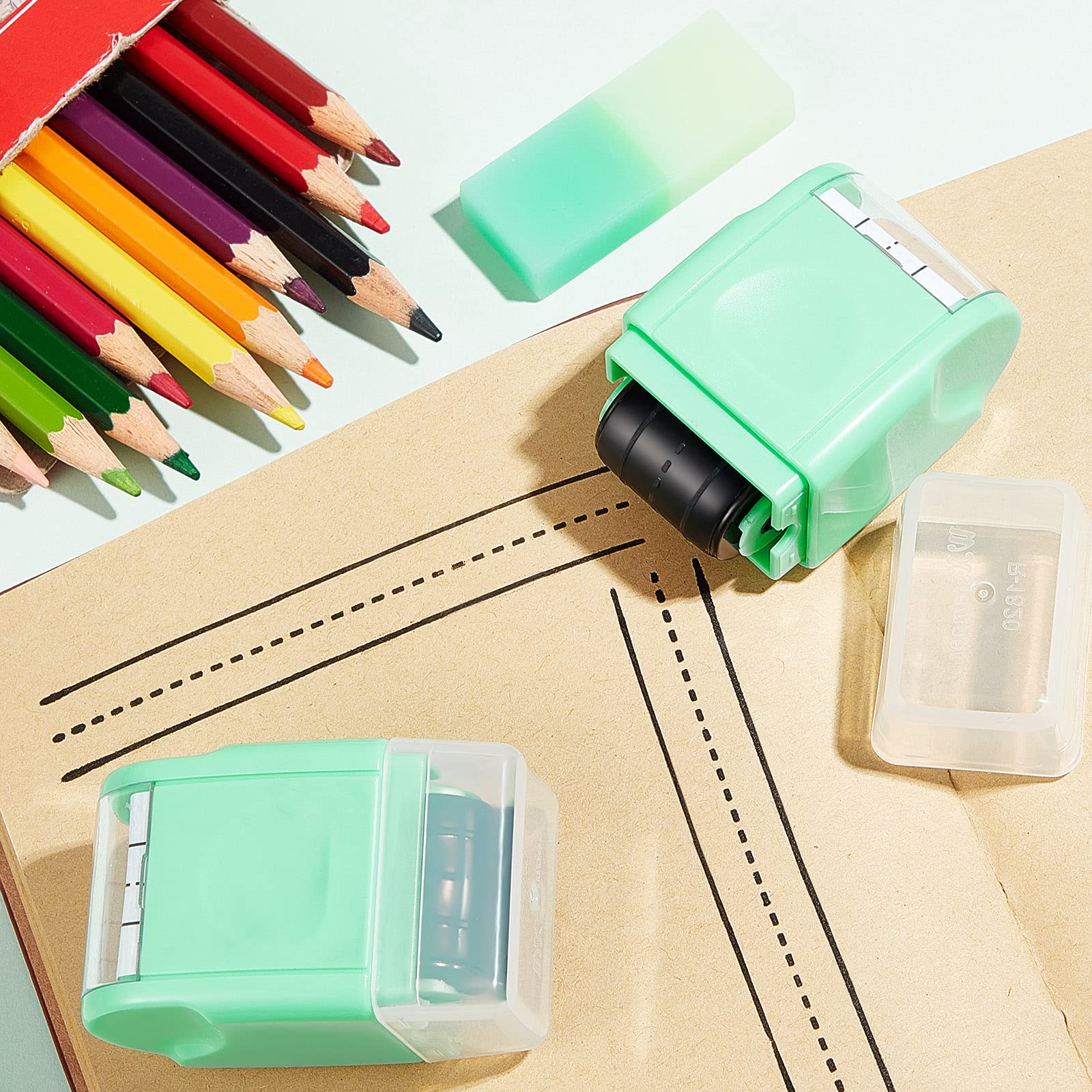 Handwriting Line Stamps Dashed Handwriting Lines Self Inking Stamps ...