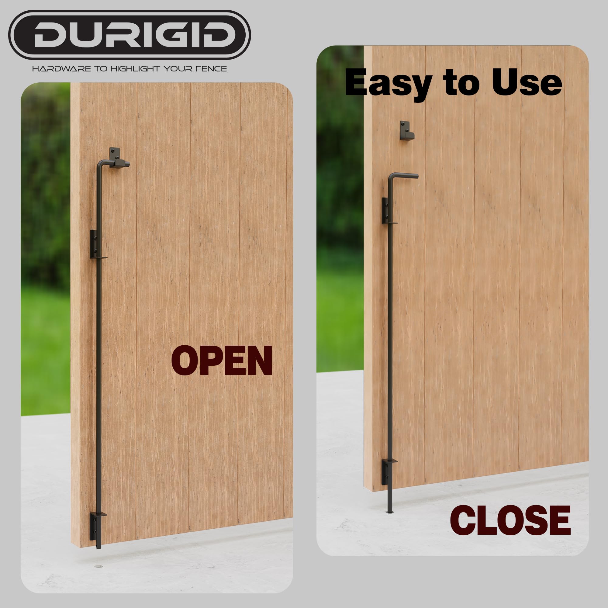 Snapklik.com : DURIGID 36 Inch Gate Cane Bolt Gate Ground Drop Rod