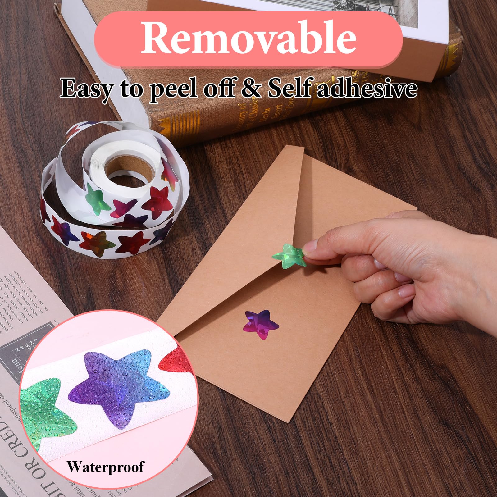 Snapklik.com : 500 Pcs Holographic Star Stickers For Rewarding, 1 Inch ...
