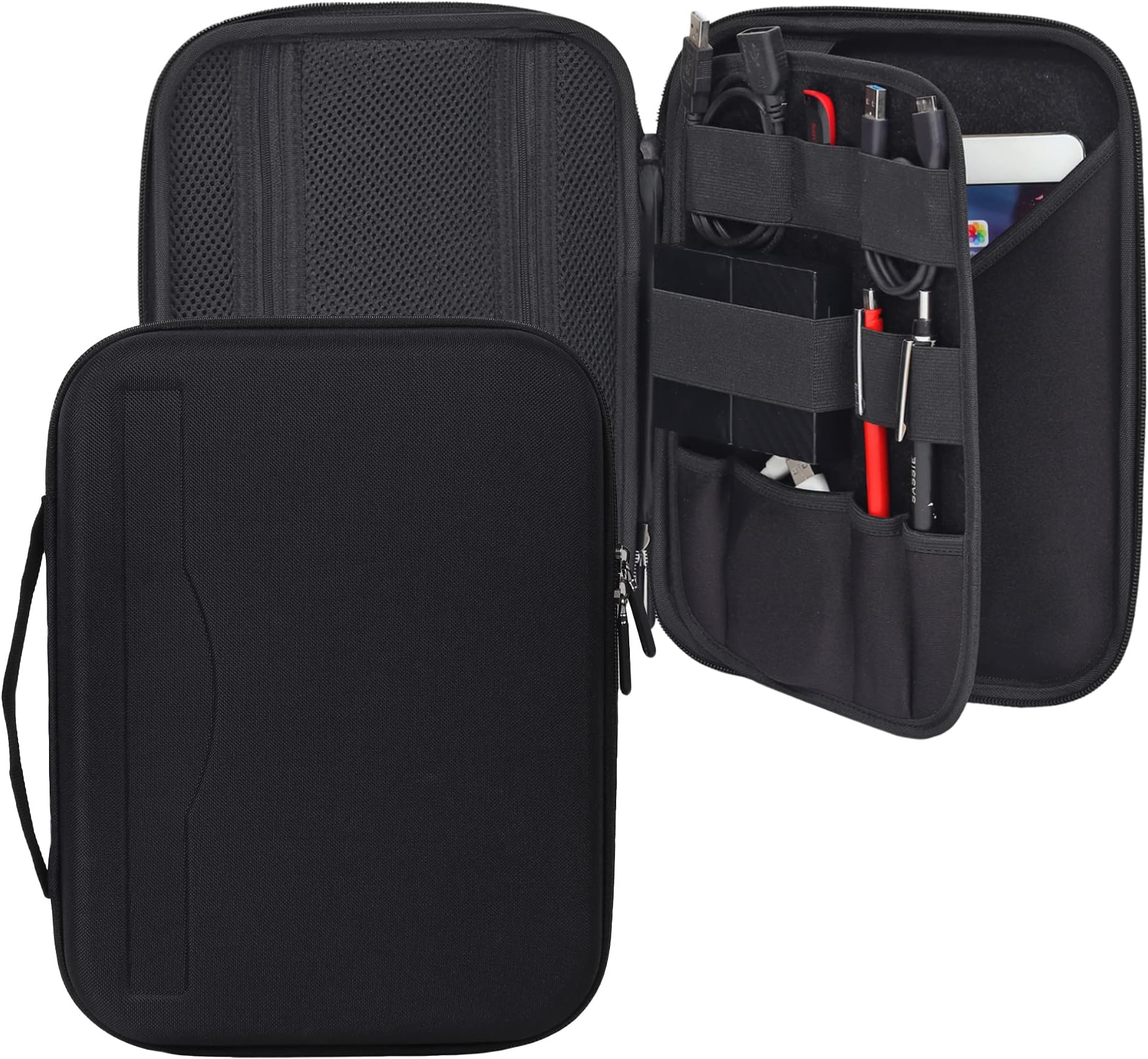 GadgetBite iPad Bag Carry Case EVA Hard Shell Travel Bag Double Layer ...