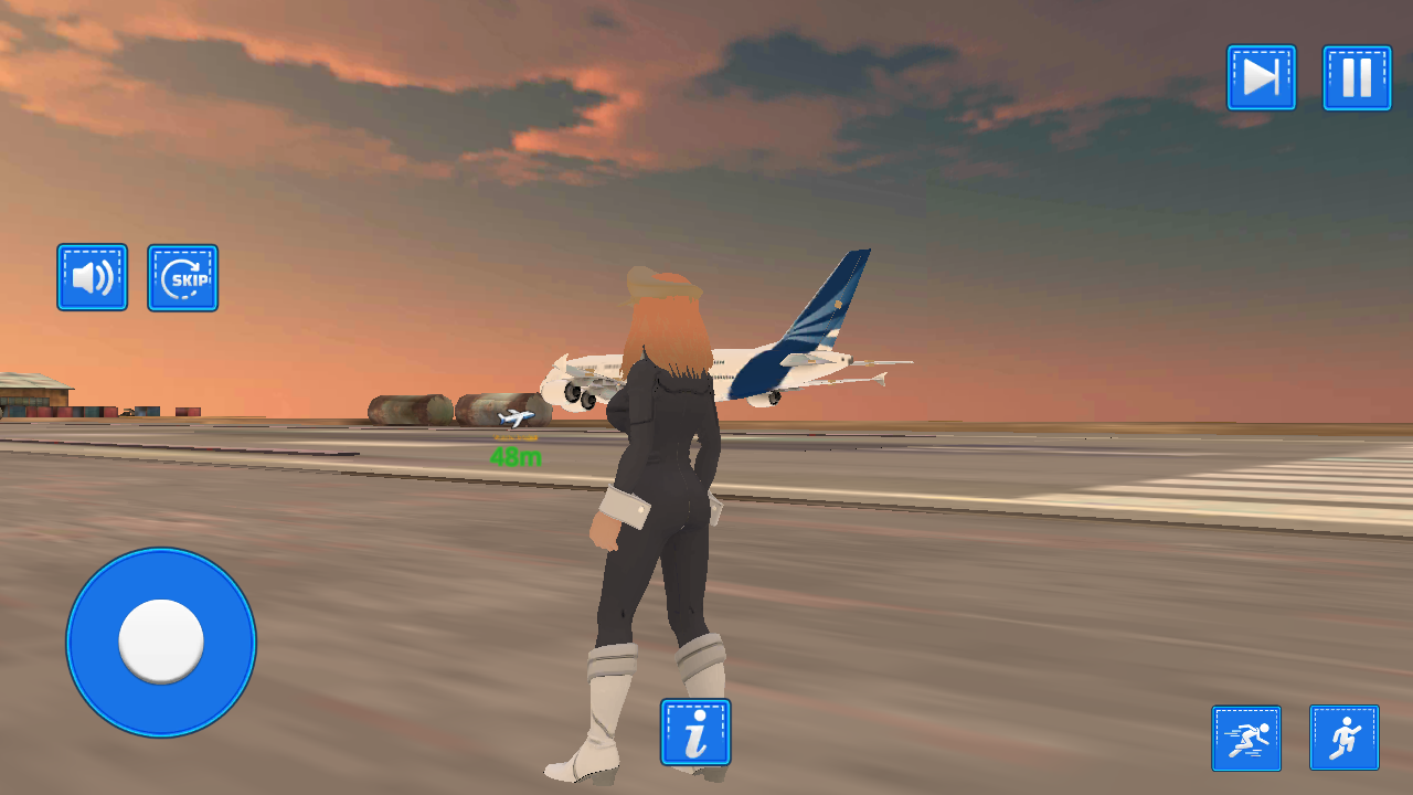 Airplane Pilot Flight Sim- Open City Flying Driving 3D Offline Games ...