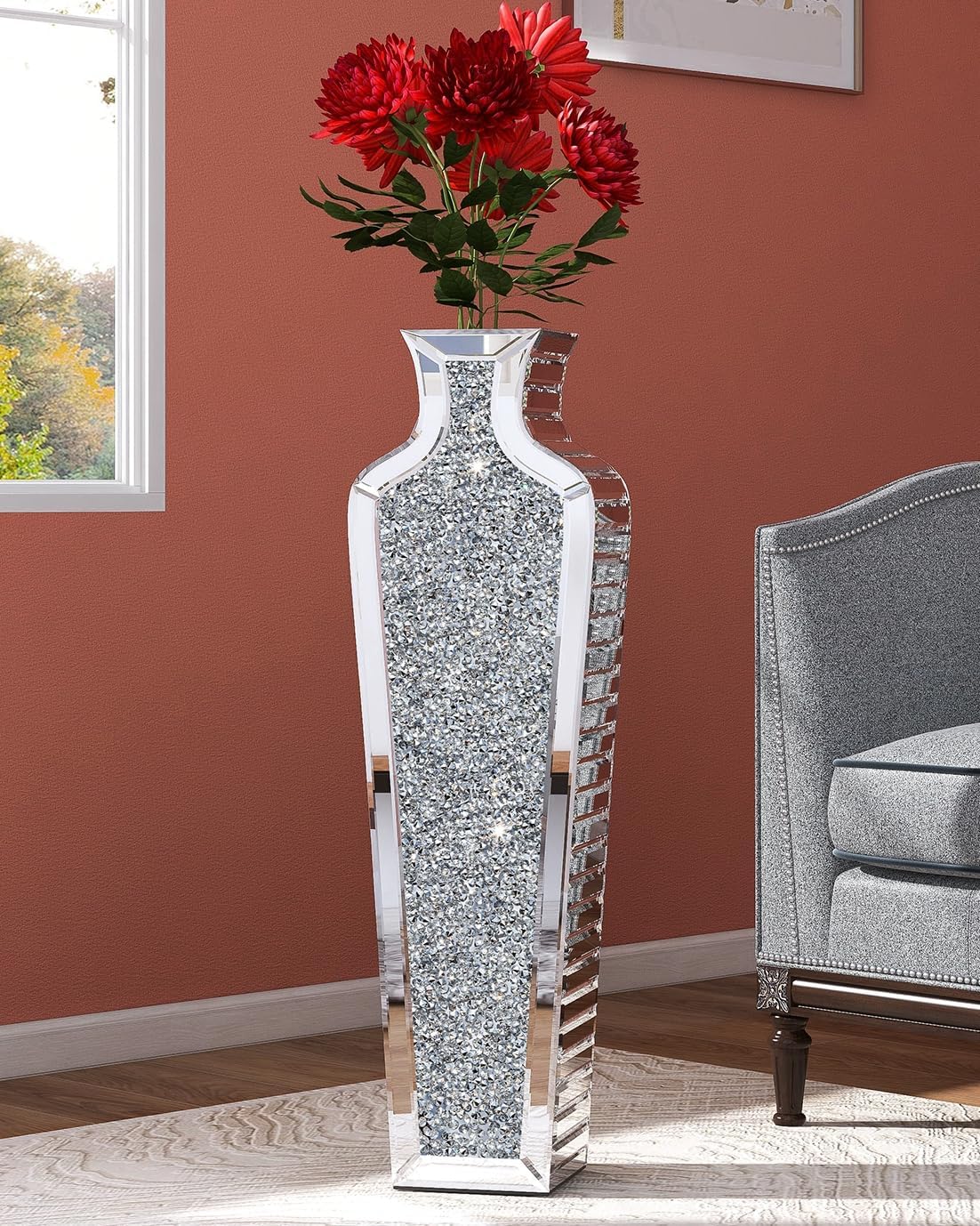 Amazon.com: Deco 79 Aluminum Metal Geometric Decorative Vase Art Deco ...